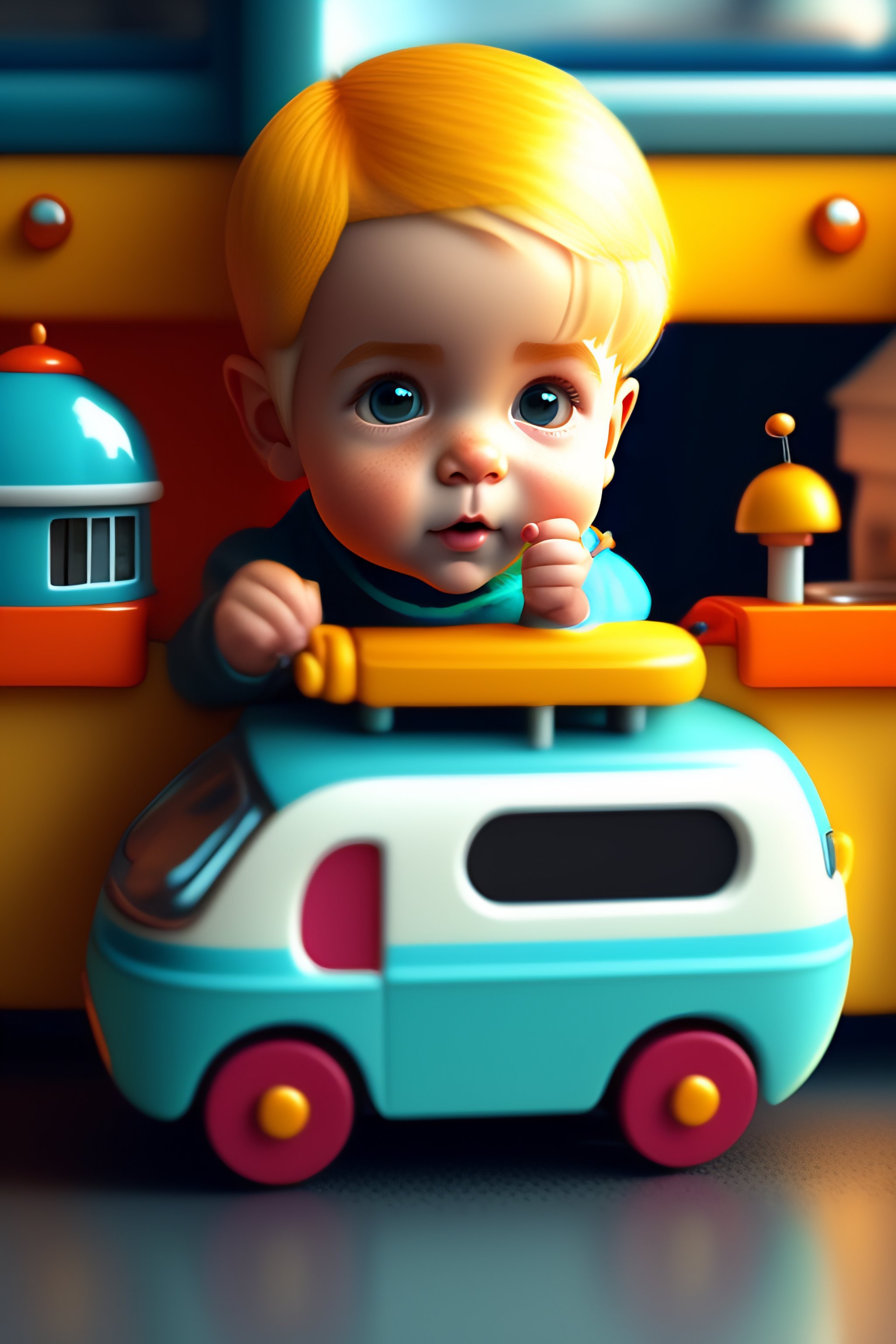 Lexica - C4D render of a comically tiny Cute and adorable cartoon it ...
