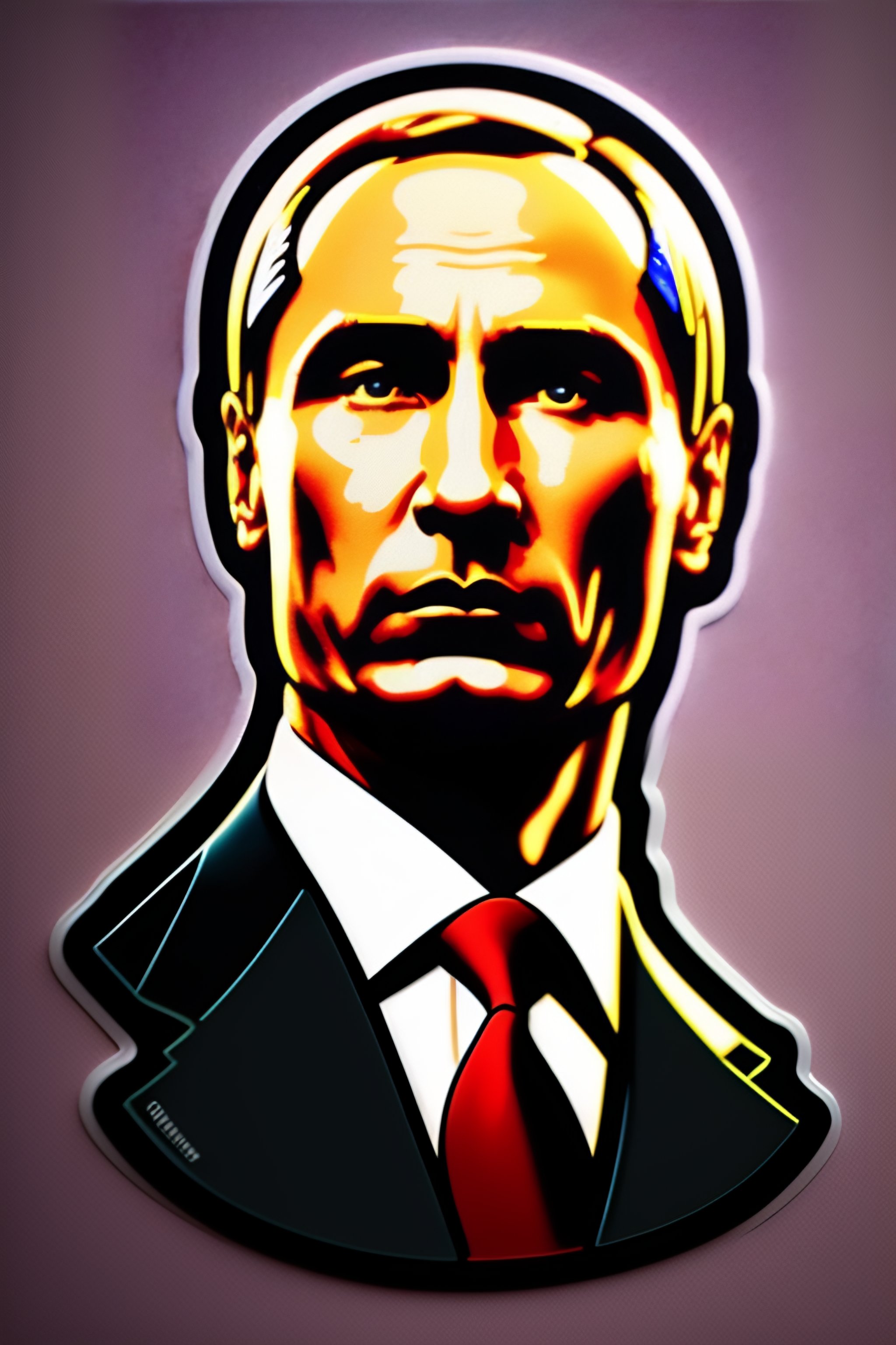 Lexica - Angry cartoon Wladimir Putin sticker, anime style, solid ...