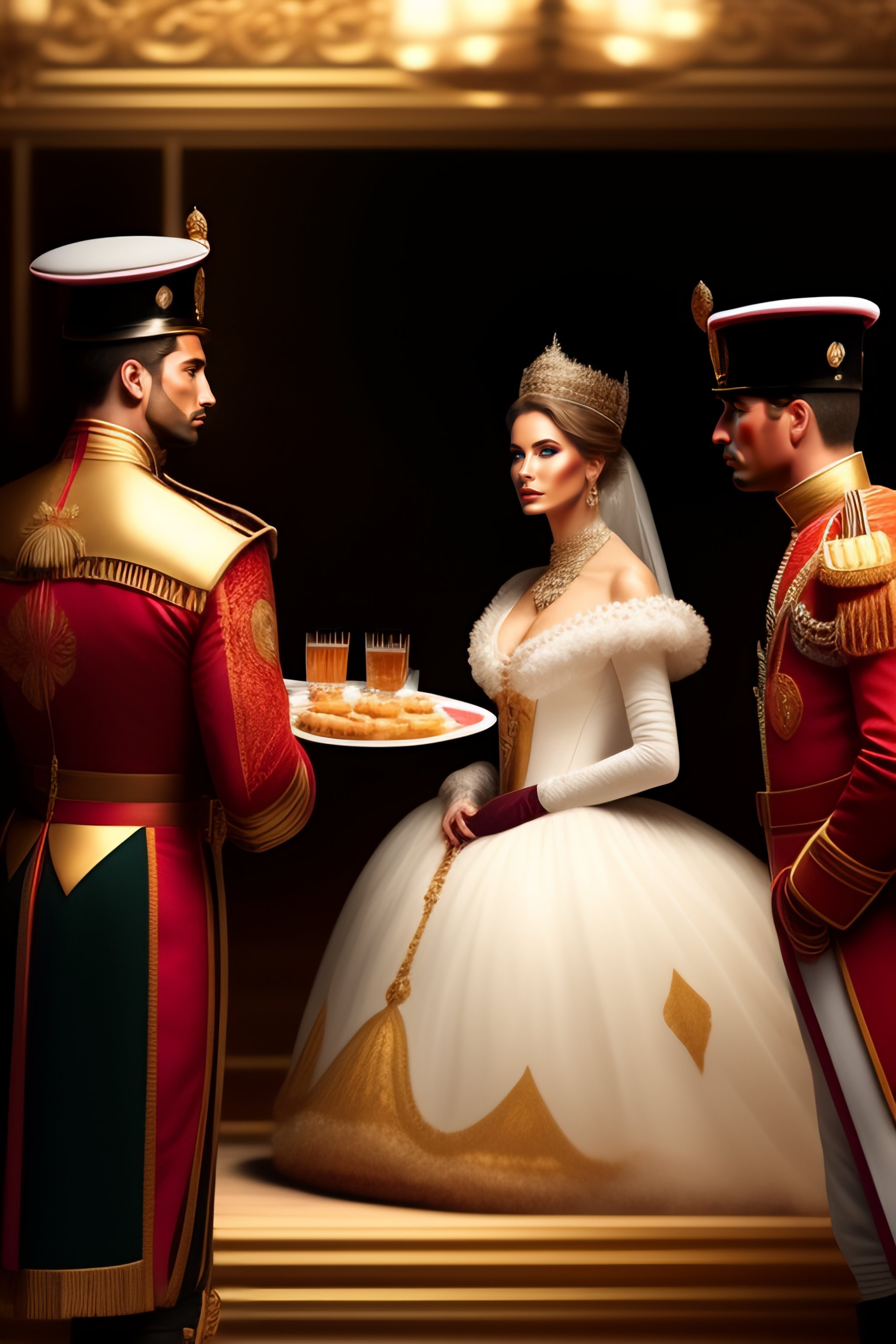 Lexica - Rich queen, party, 10 men in as servant , servant for queen ...