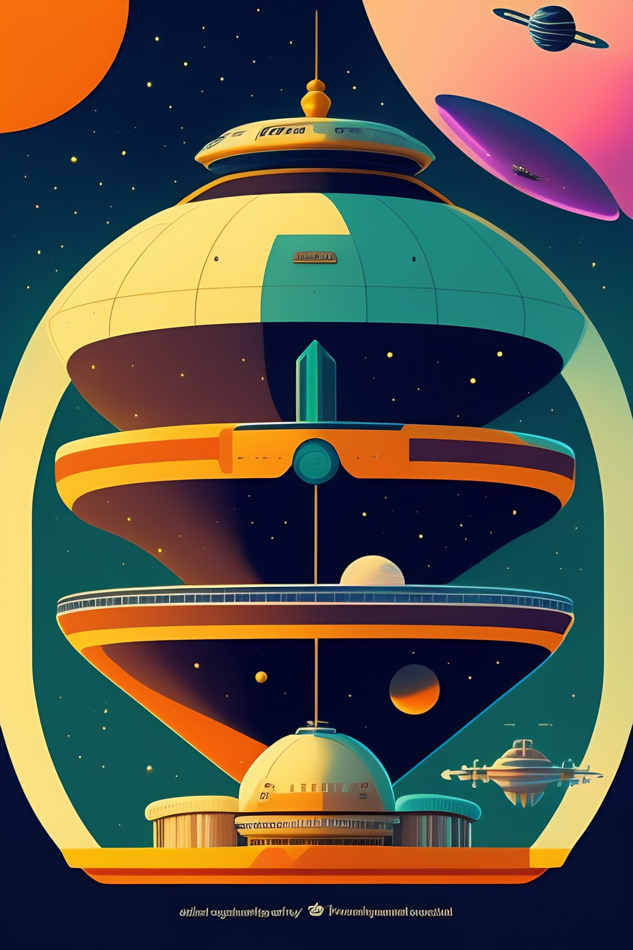 Lexica - Atomic age style animal space station