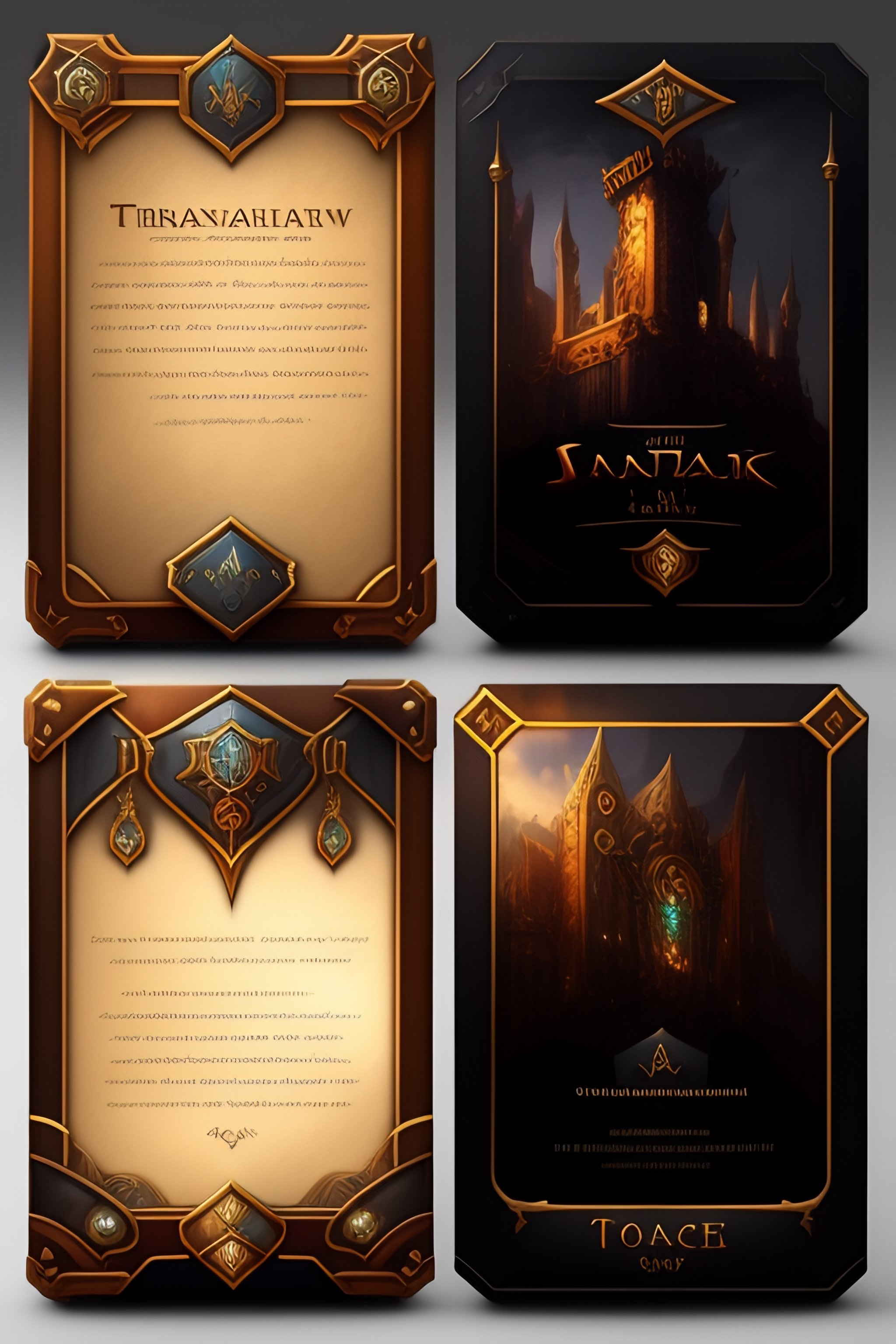 Lexica - Steampunk-style card frame elements for high fantasy style TCG ...