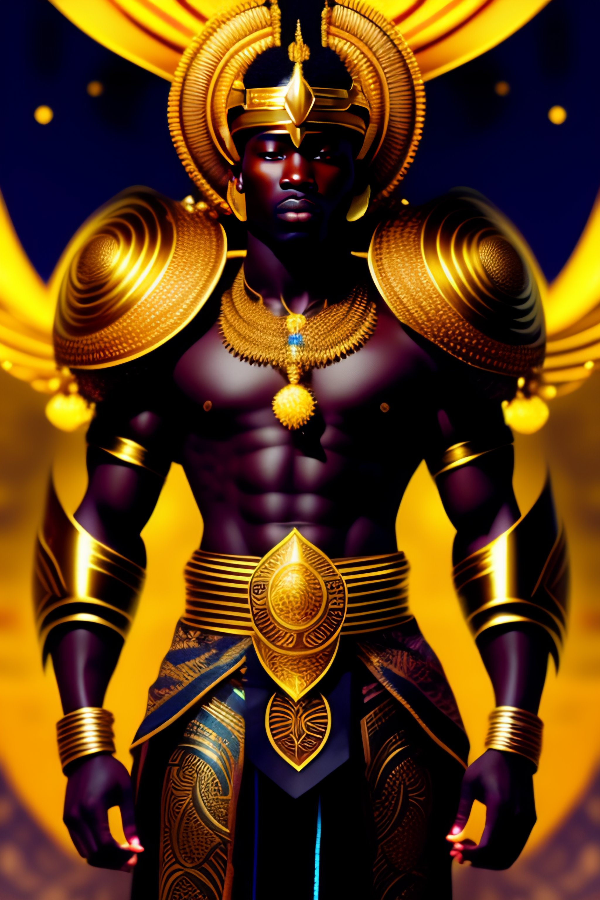 Lexica - Ultra realistic African Male Deity fantastically detailed ...