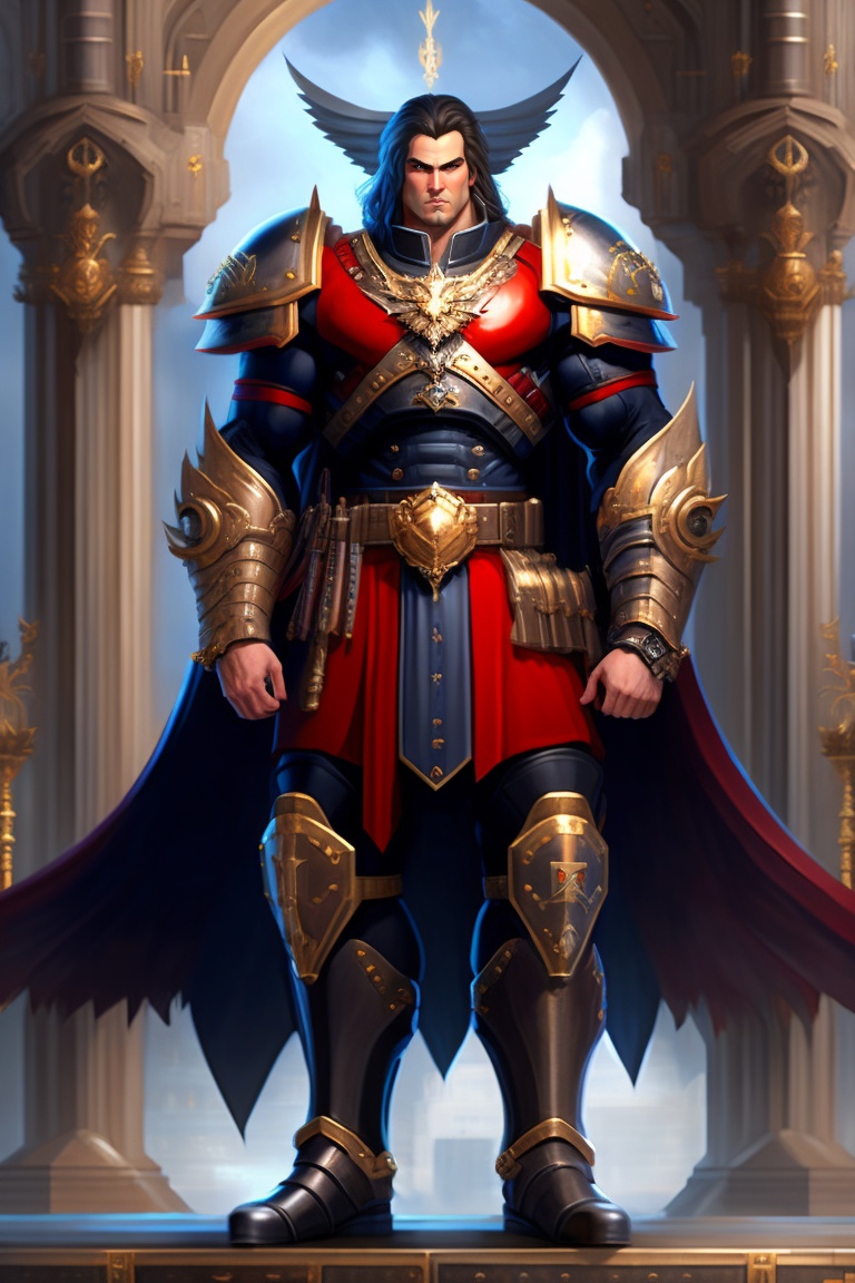 Lexica - Full Body Warhammer Portrait 40,000 Rouge Single 35 Year Old ...