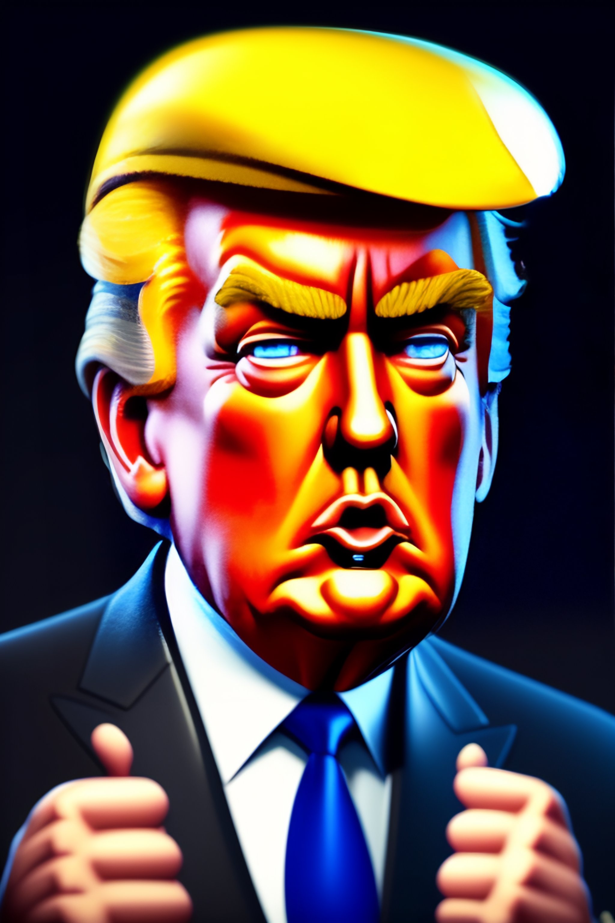 Lexica - Donald trump cartoon, Pixar style animation, mutated face ...
