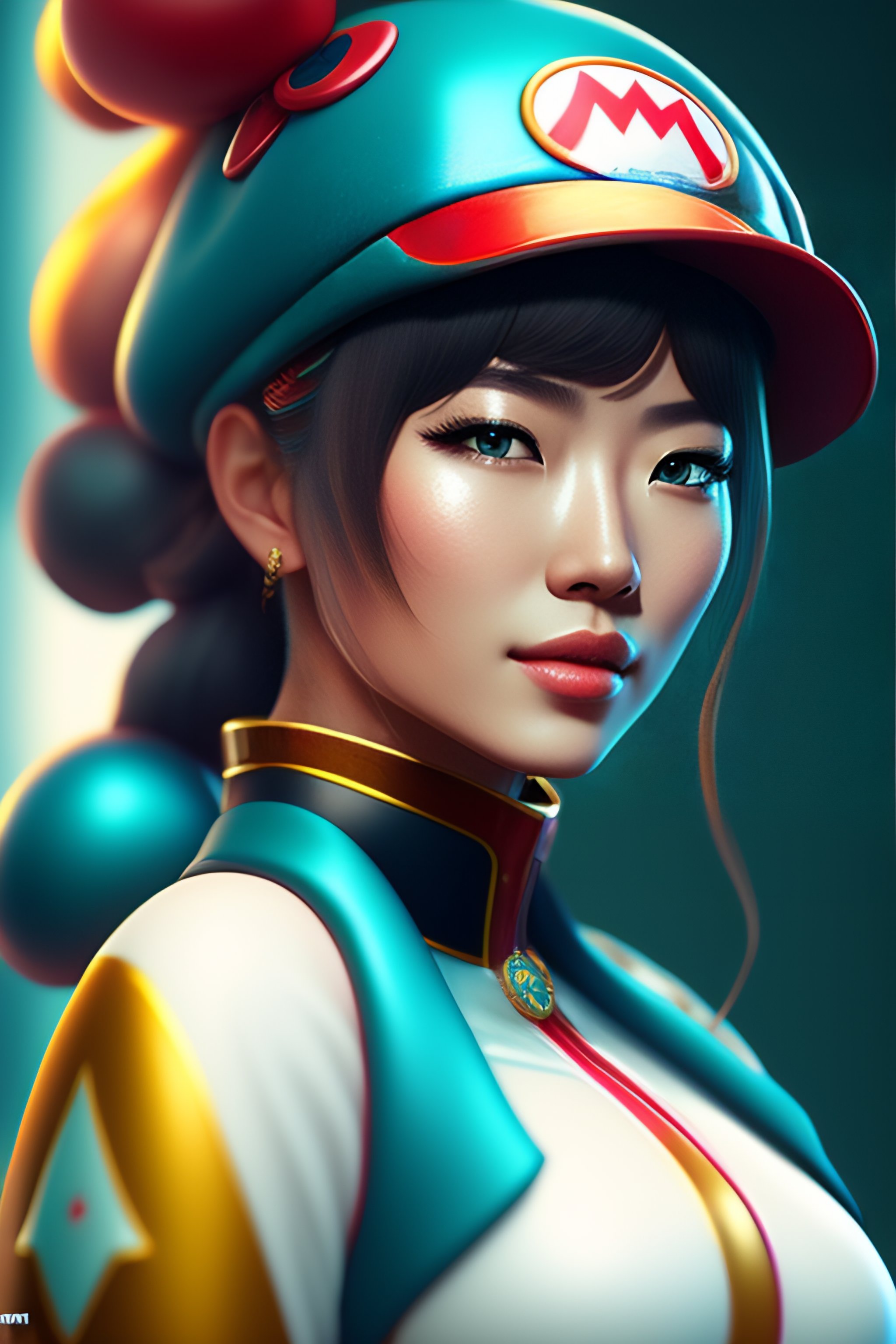 Lexica - Miku Nakano as a super mario game character, hyper detailed ...