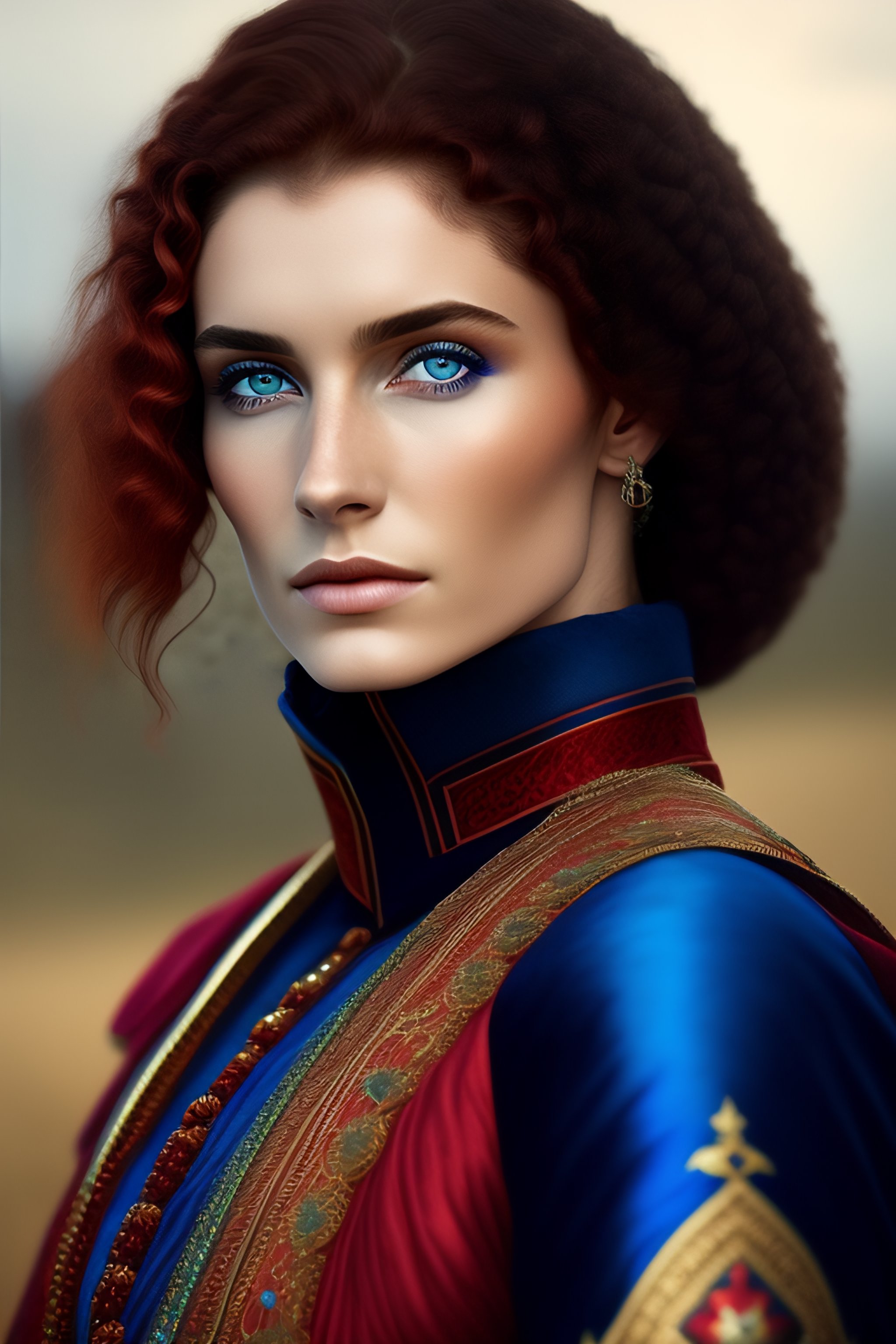 Lexica - Realistic photo cossack woman pale skin long face and chin ...