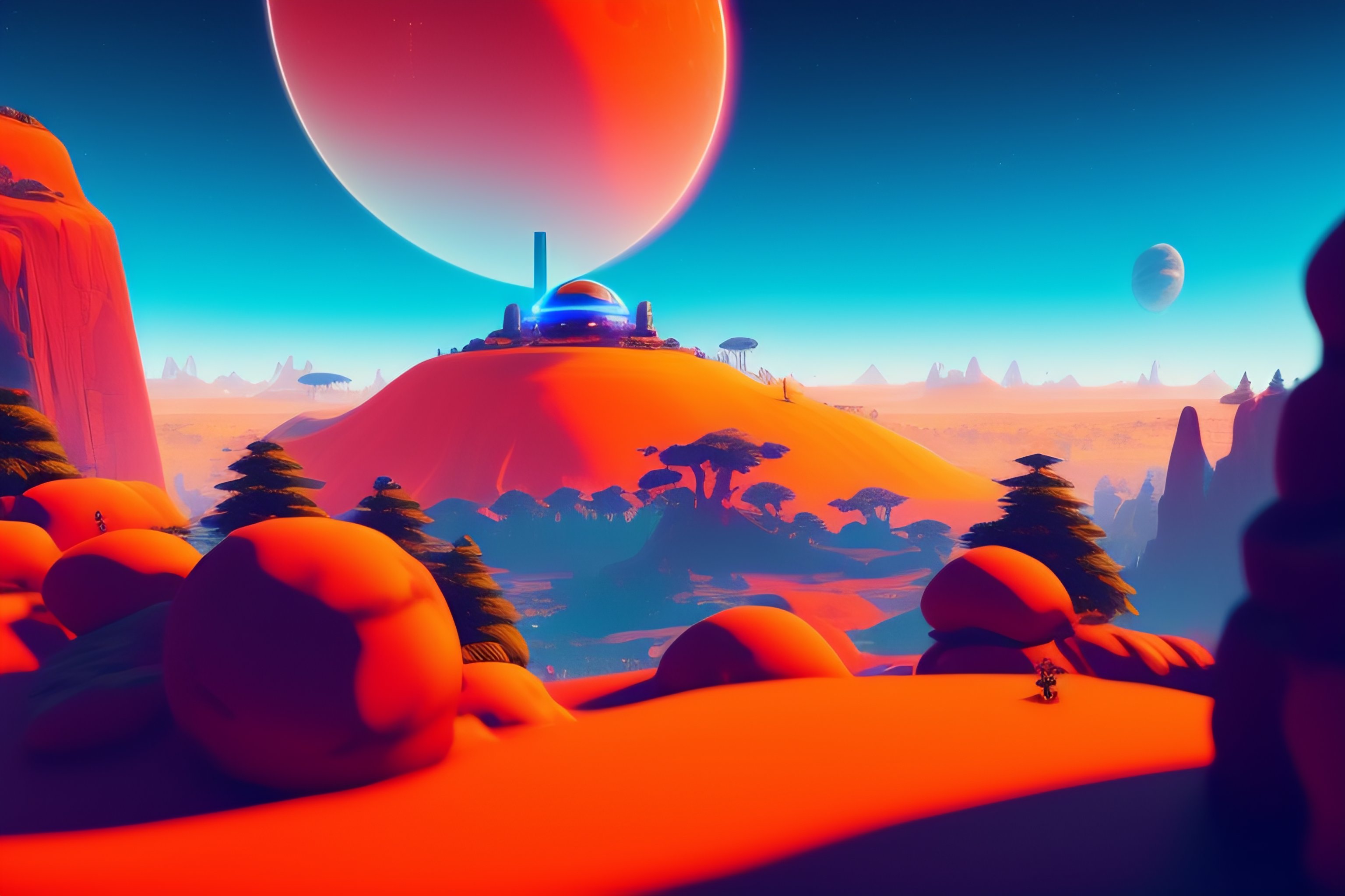 Lexica - Color orange and blue, environment, Fortnite and overwatch ...