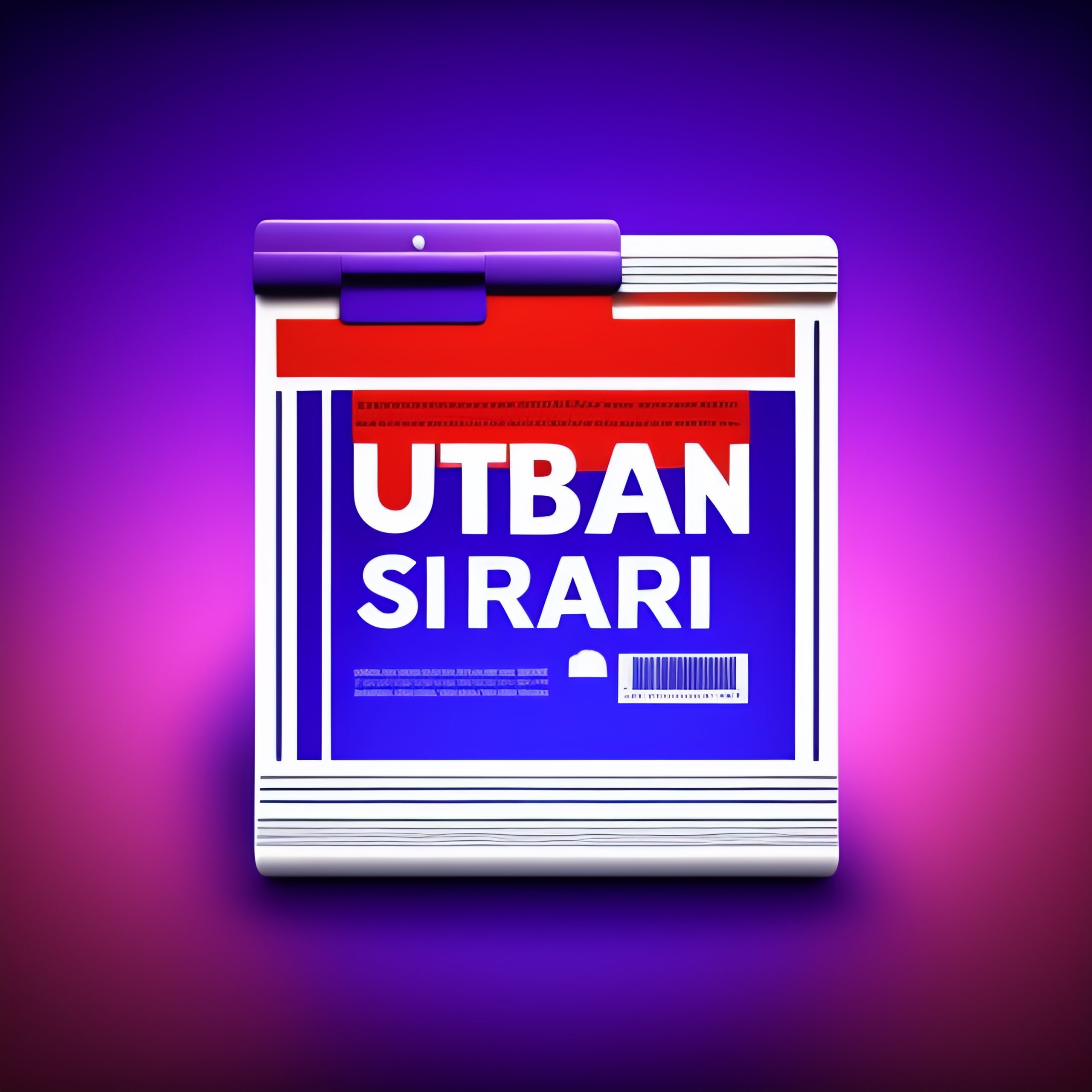 Lexica - Urban newspaper blue purple orange background