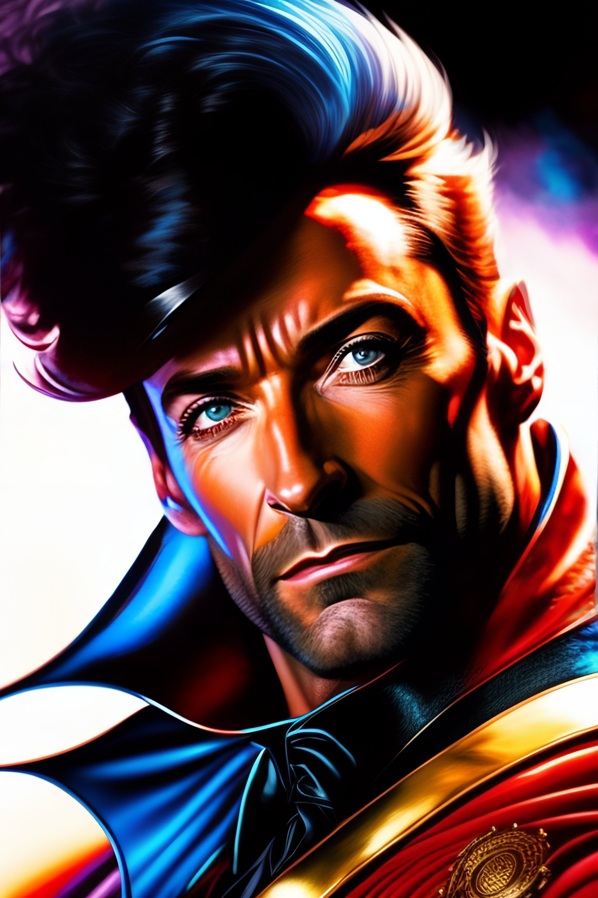 Lexica - Hugh Jackman as a circus ringleader comic art. Comic book ...