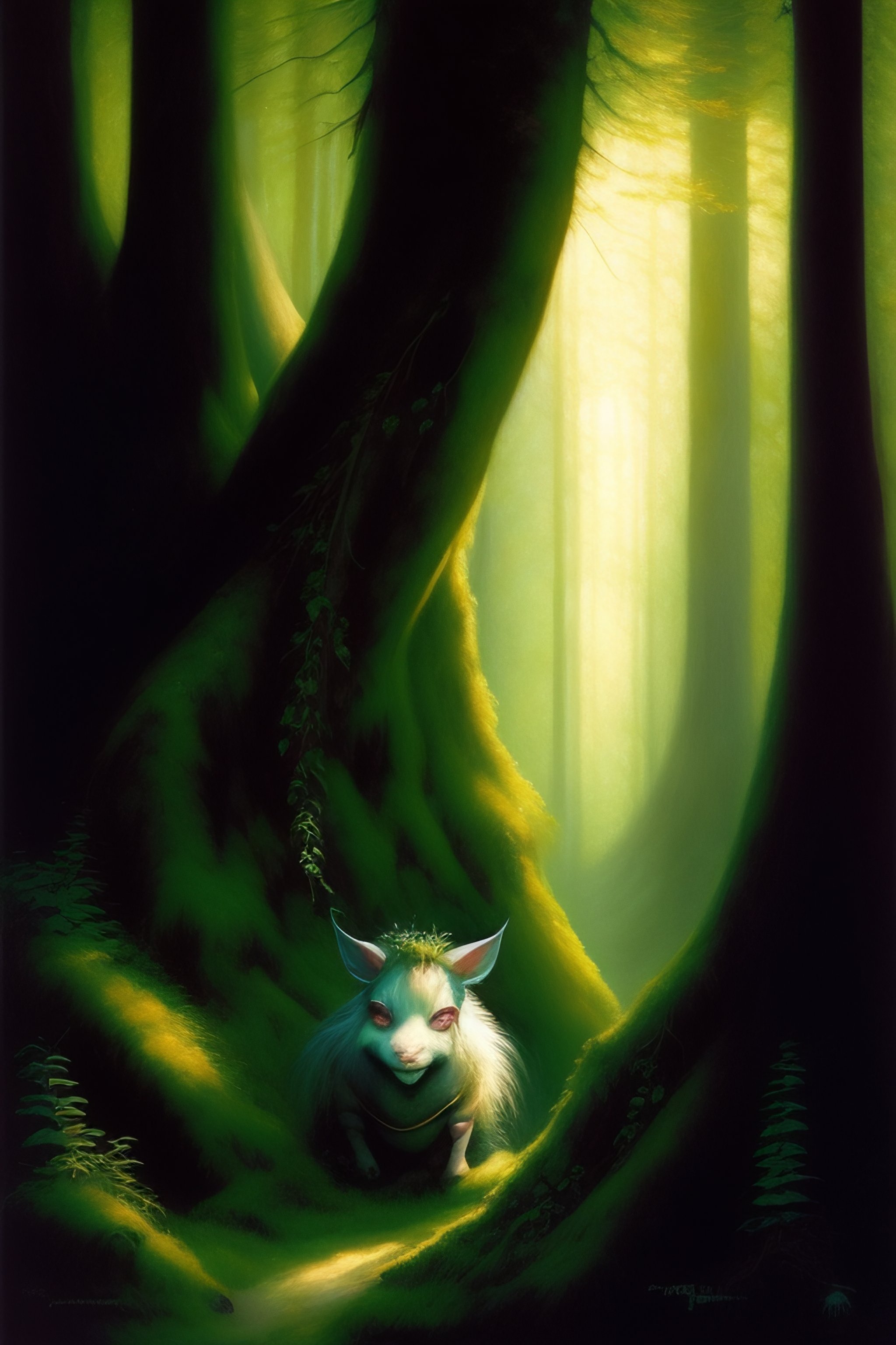 Lexica - Style of Brian Froud, trolls, painting, landscape, creepy ...