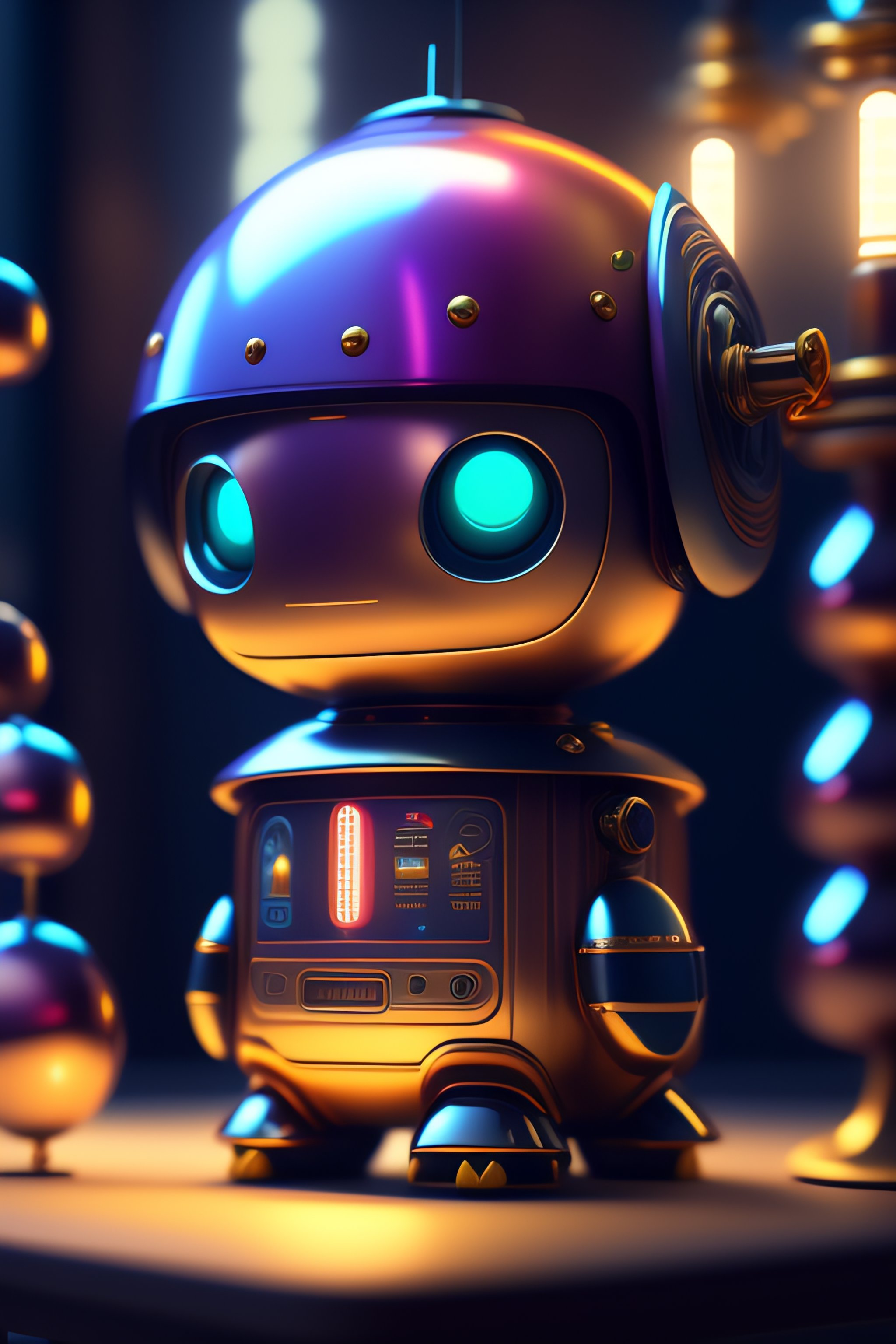 Lexica - Electronik robot and ofice ,unreal engine, cozy indoor ...