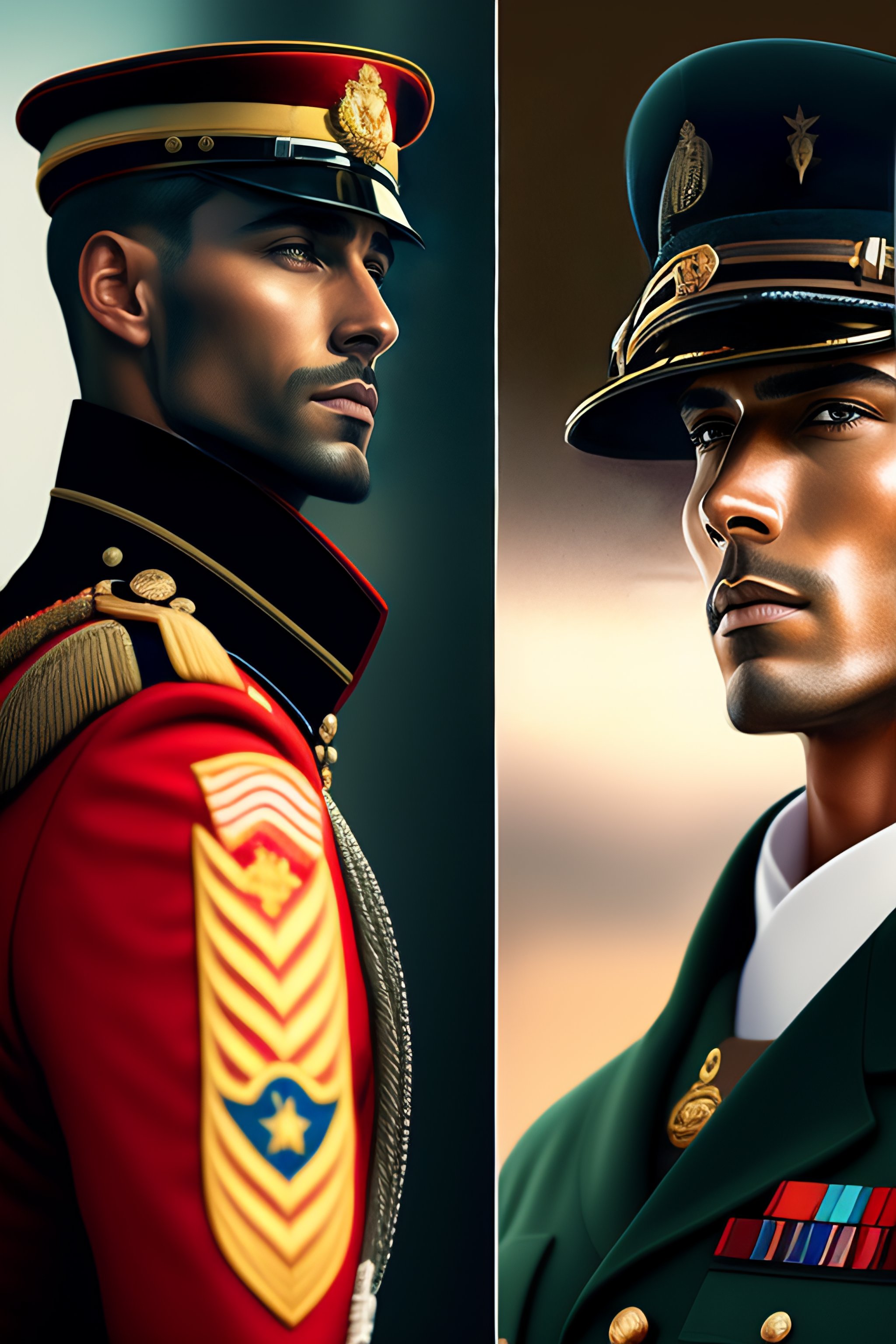 Lexica - A digital painting of a man in a military uniform, a ...