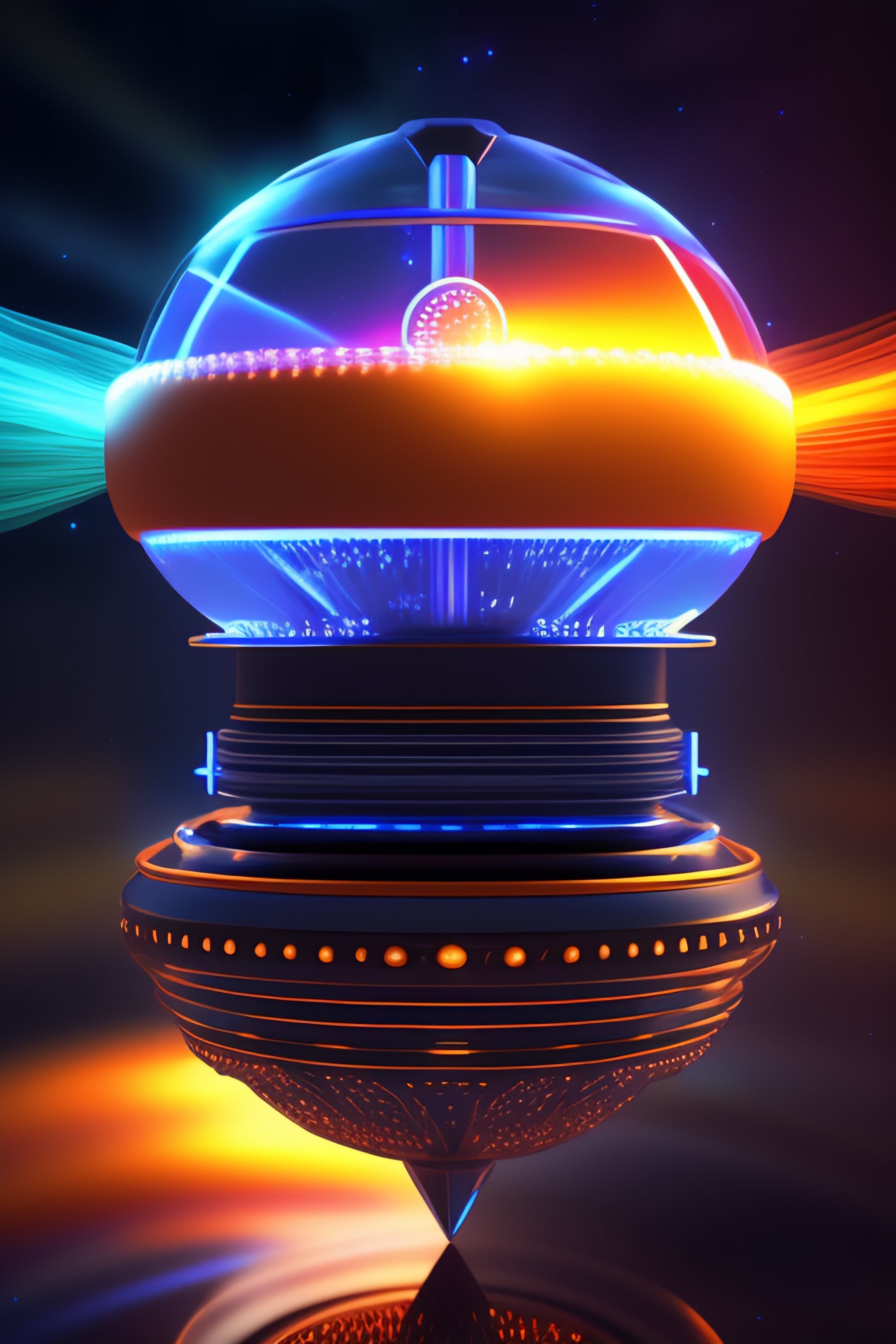 Lexica - Fusión nuclear particles blue unreal engine design quantum ...