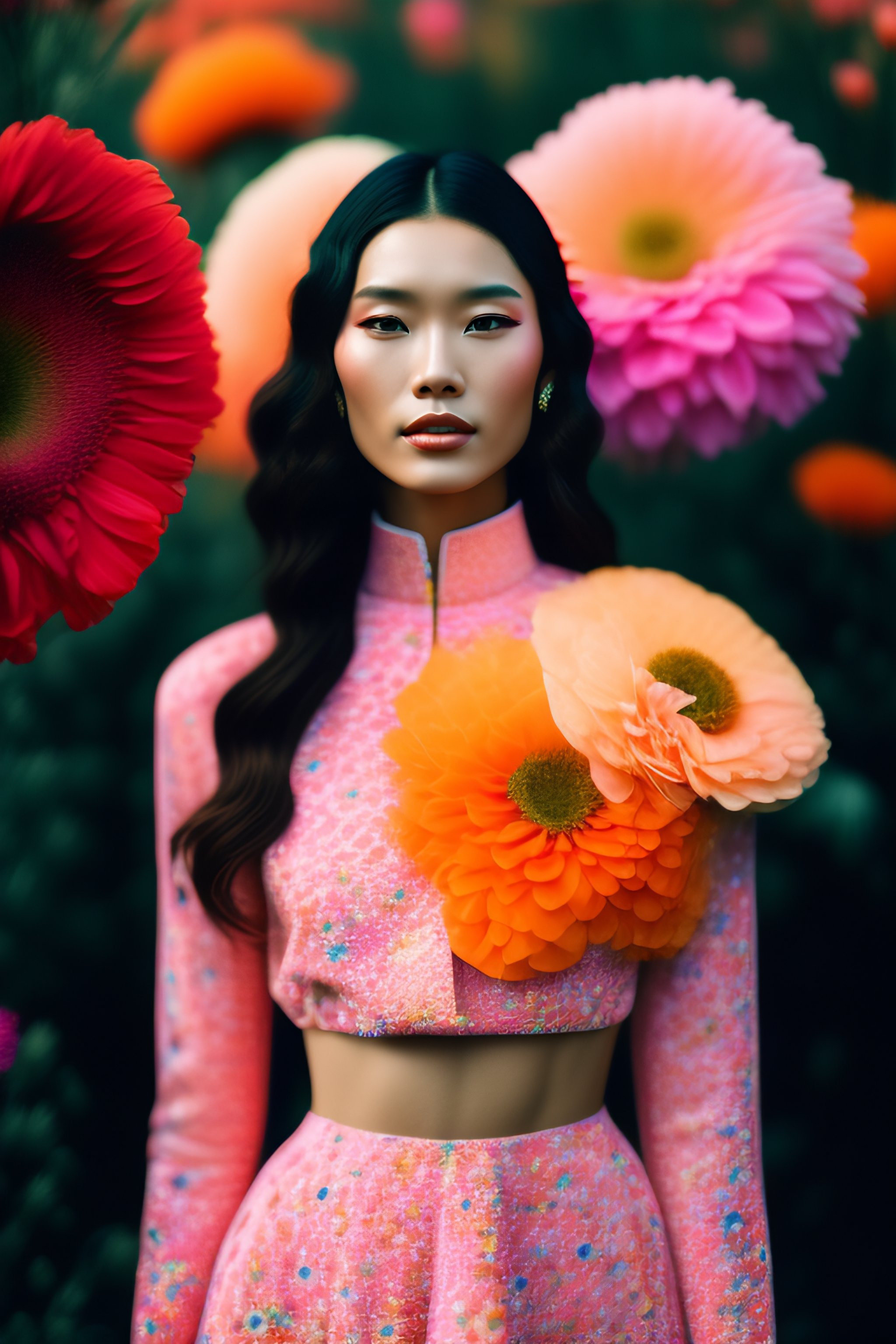 Lexica - Portra 400 high dpi film scan. Fashion Editorial. floral ...