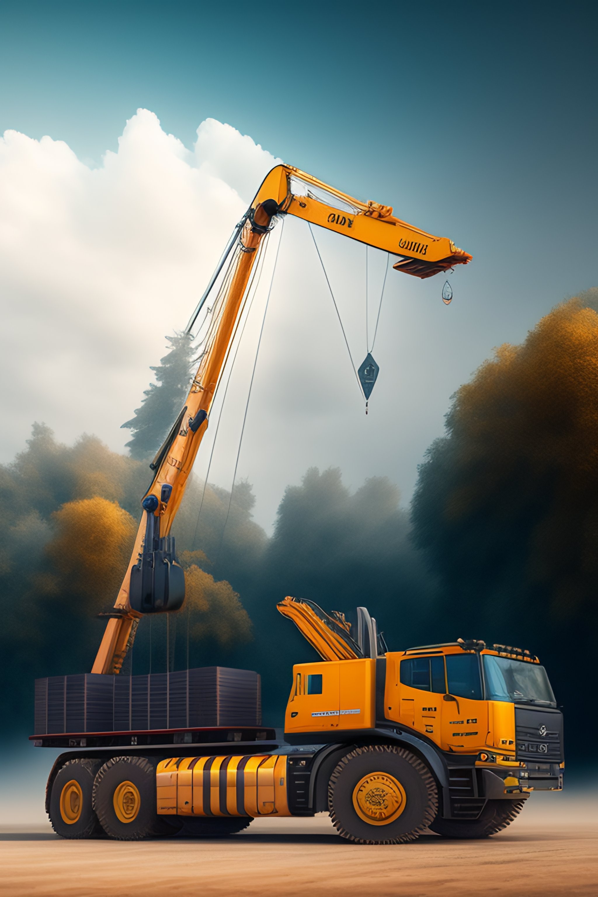 Lexica - A crane pulling a (watch)++, digital art, 8k, intricate ...