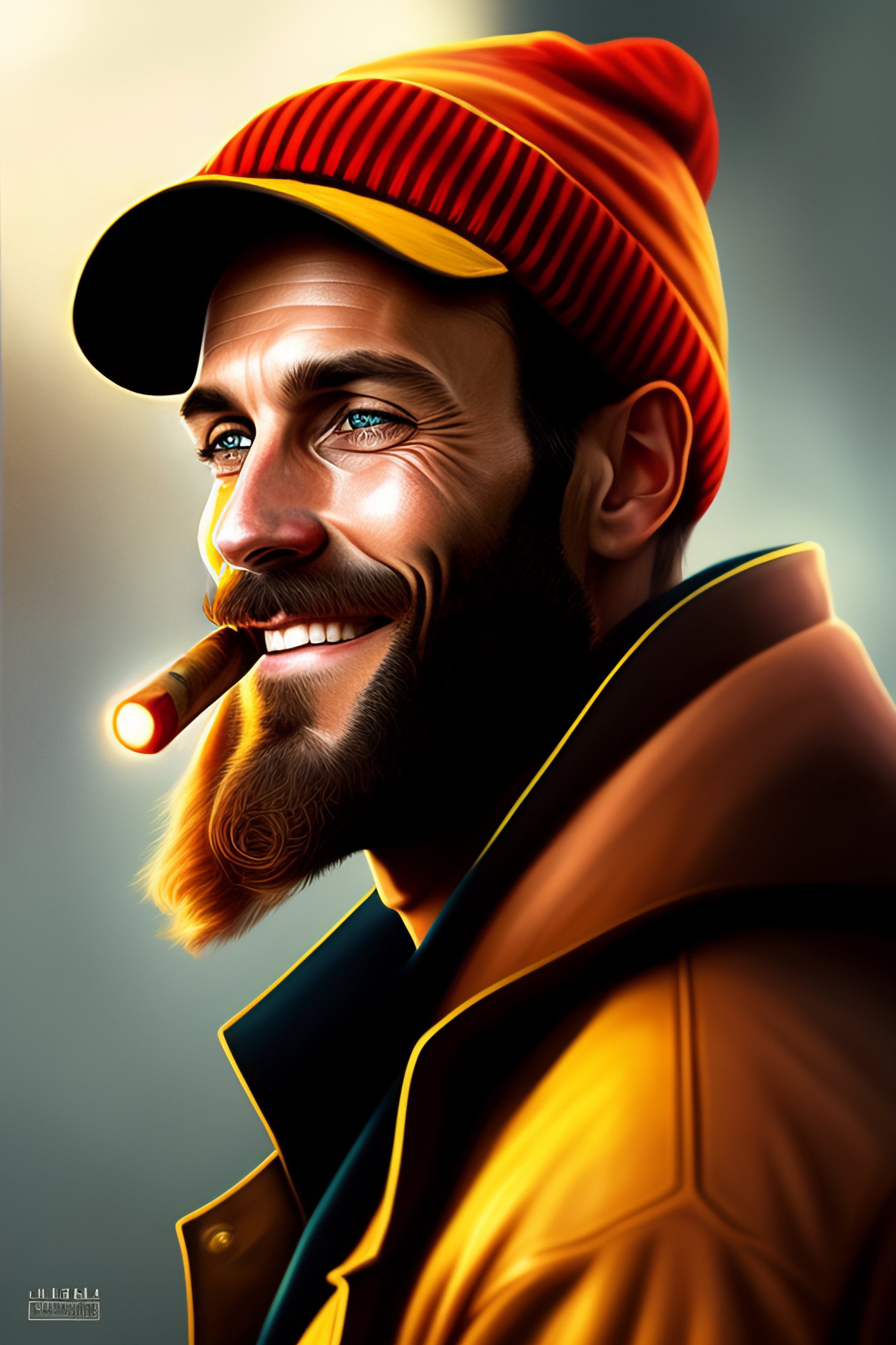 Lexica - Petter stormare, with full beard, biting a cigar, with beanie ...