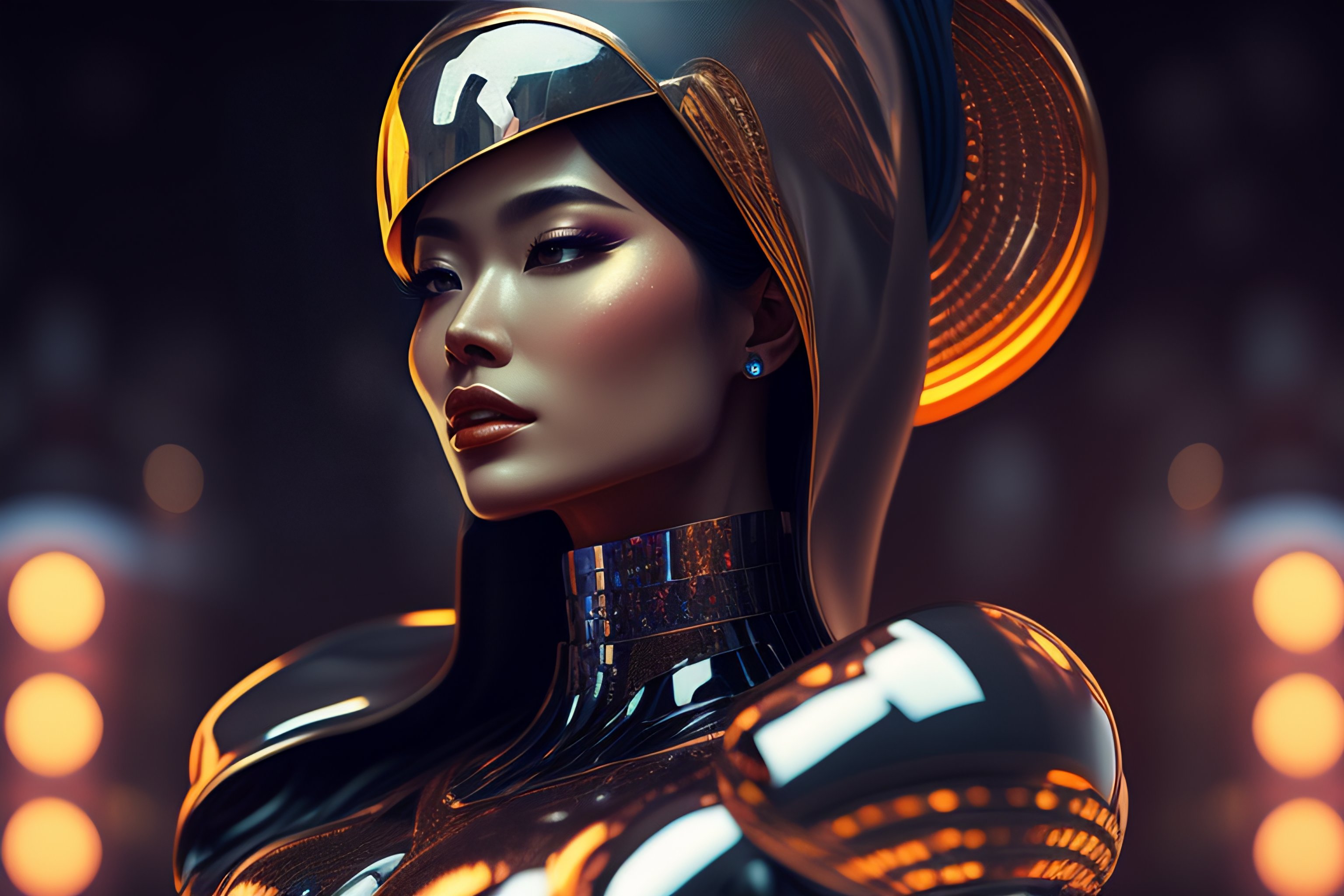 Lexica - Bitcoin polished man, glossy, holographic crystals, bionic ...