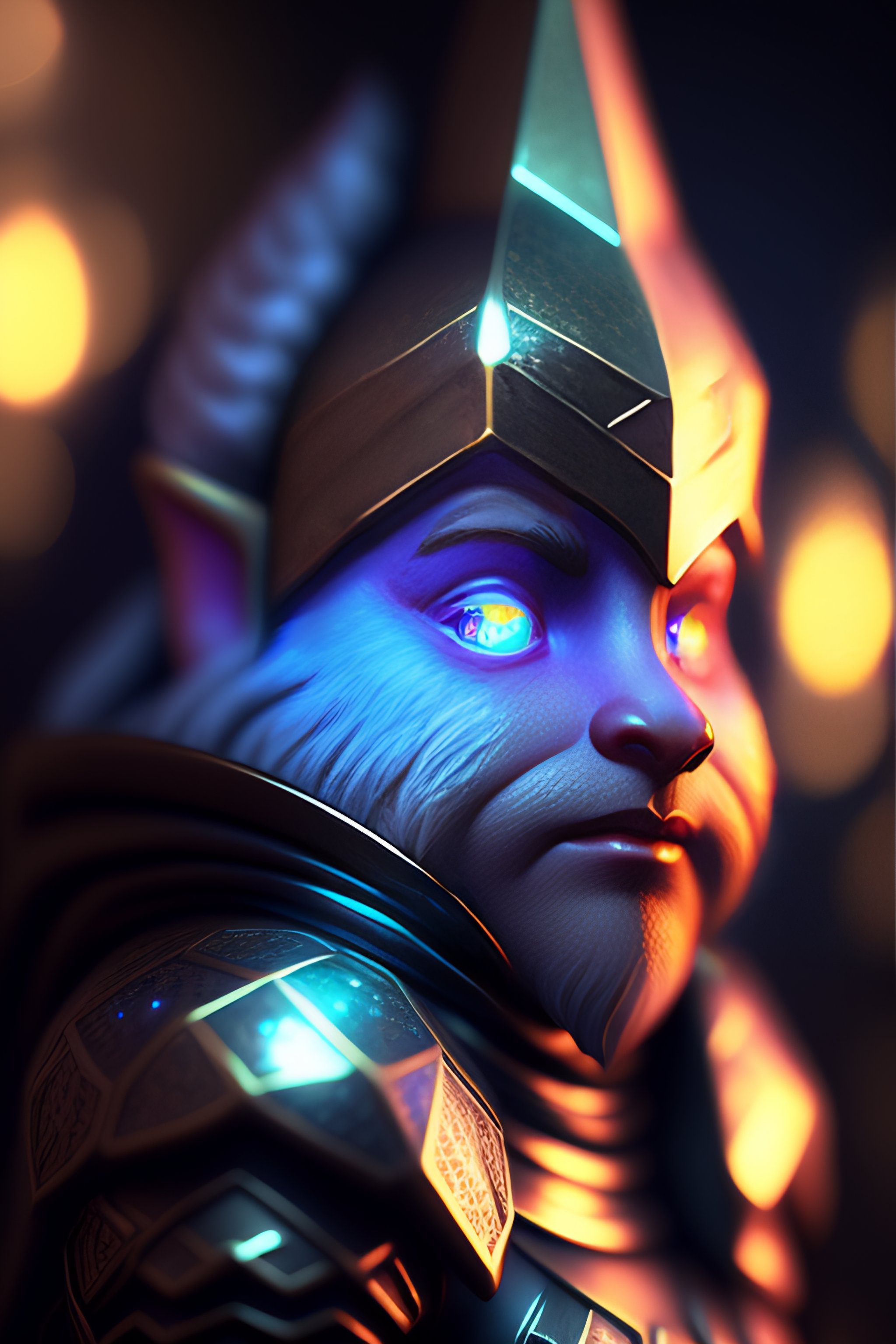 Lexica - Front shot of a gnome character ominous intricate fractal ...
