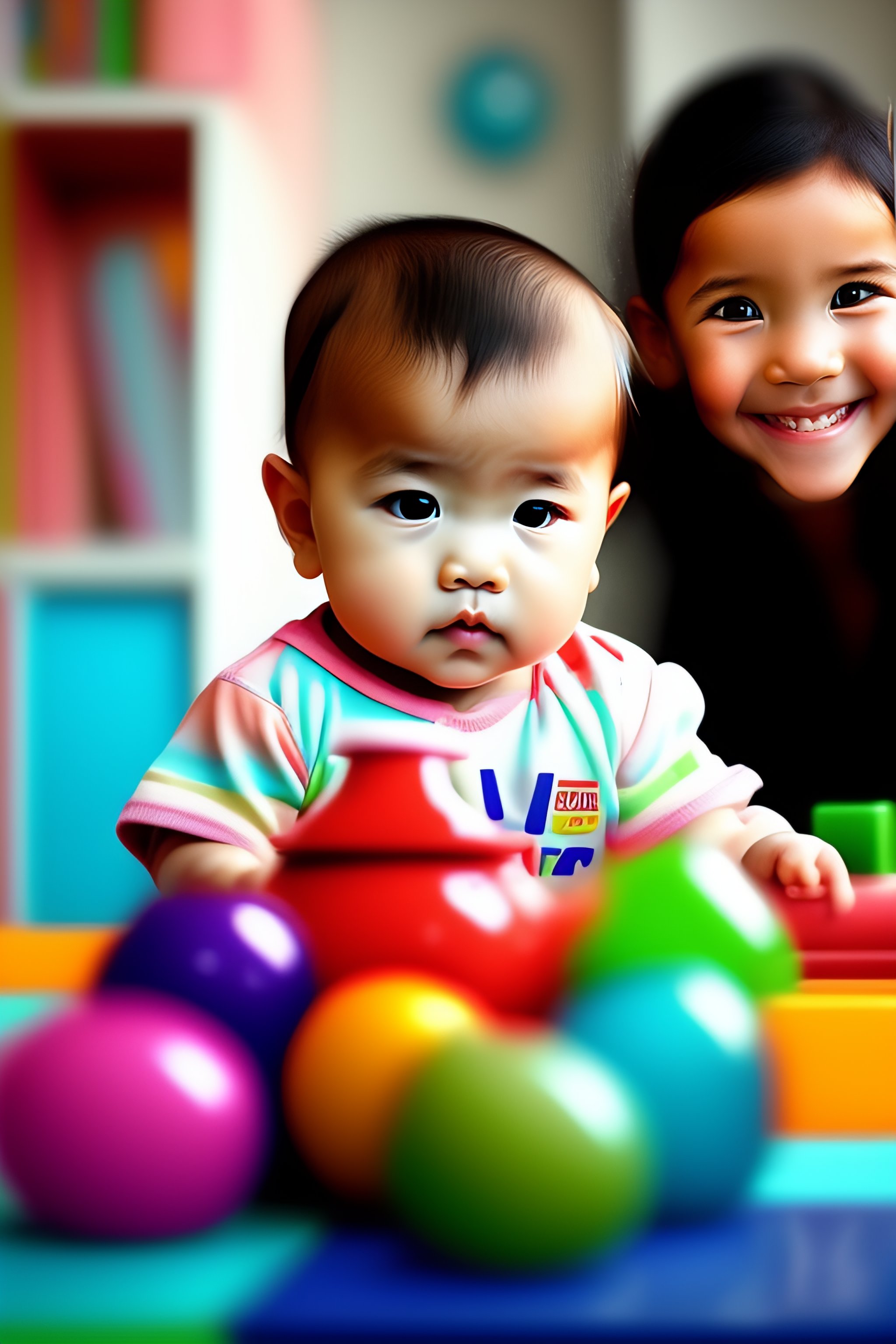 Lexica - Generate acute baby at daycare