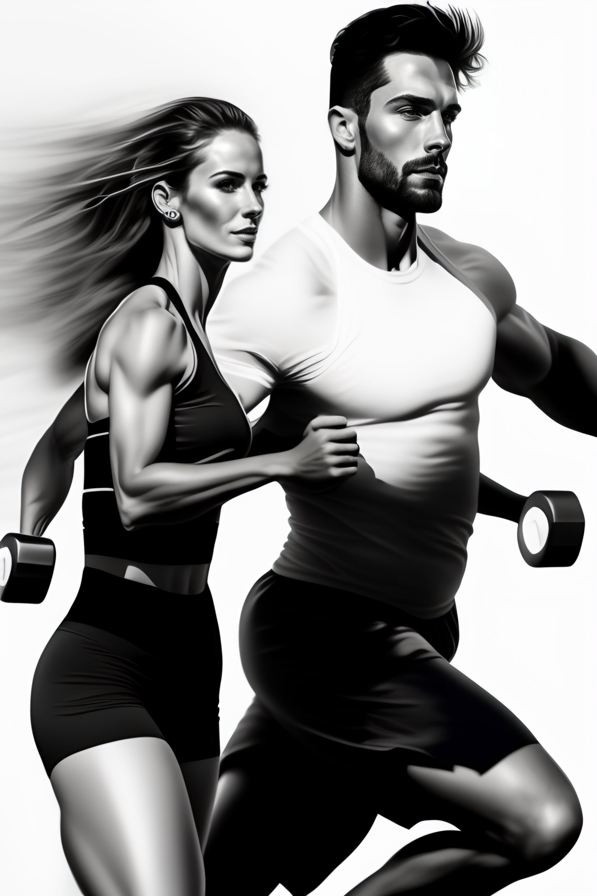 Lexica - Modern poster style, highly detailed white couple, full body ...