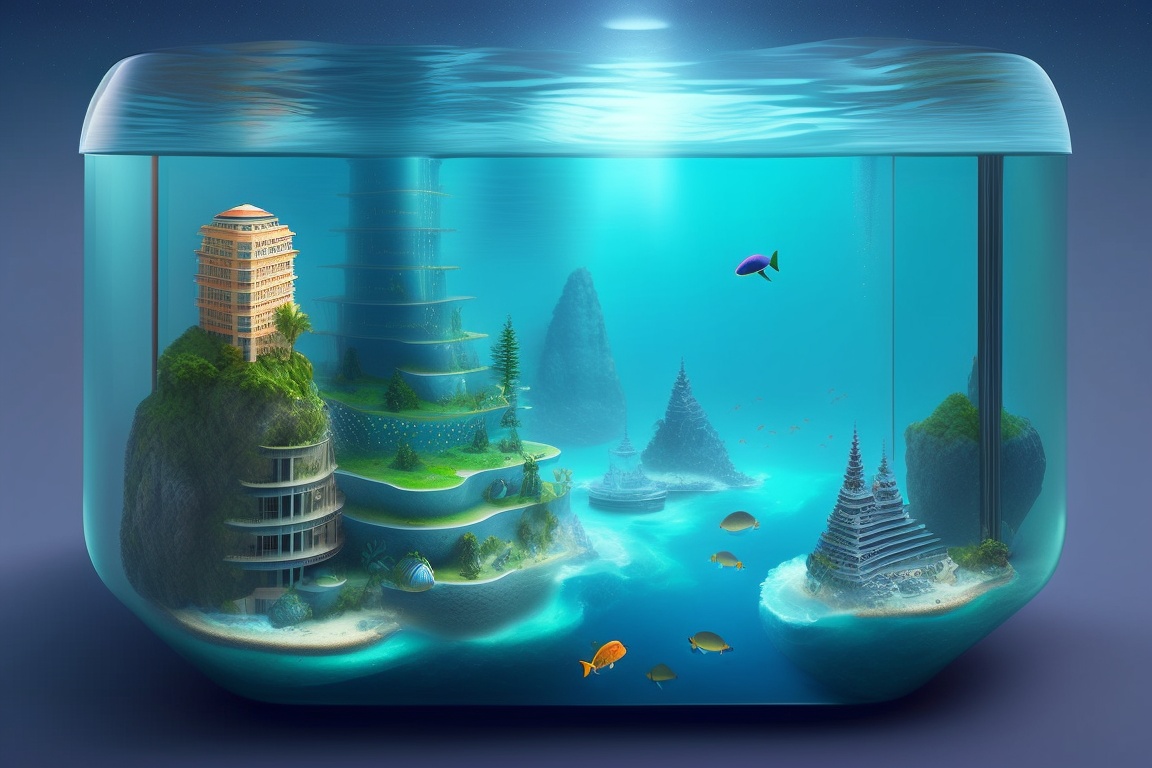Lexica - Underwater City: Create an underwater scene with submerged ...