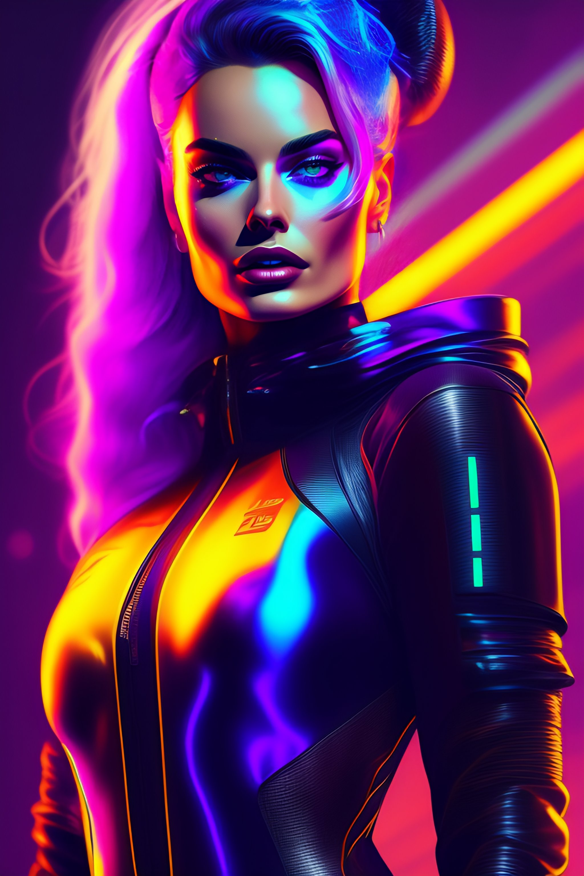Lexica - Margot robbie, cyberpunk futuristic neon, neon operator ...