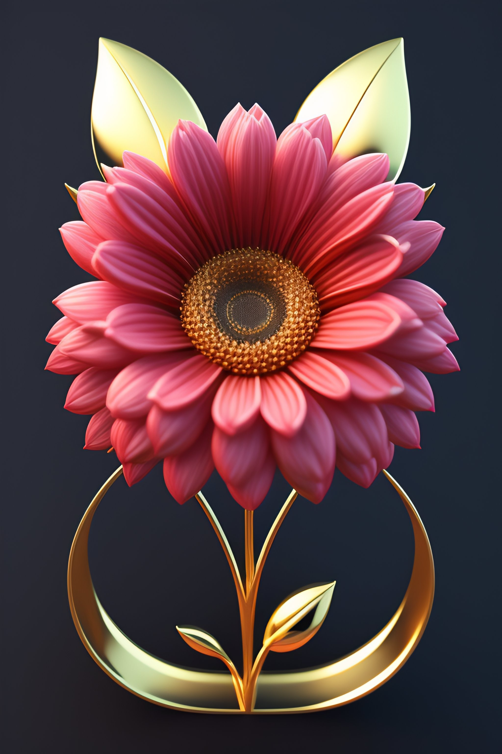 Lexica - 3d render round flowers logo desing for dog, symmetrical ...
