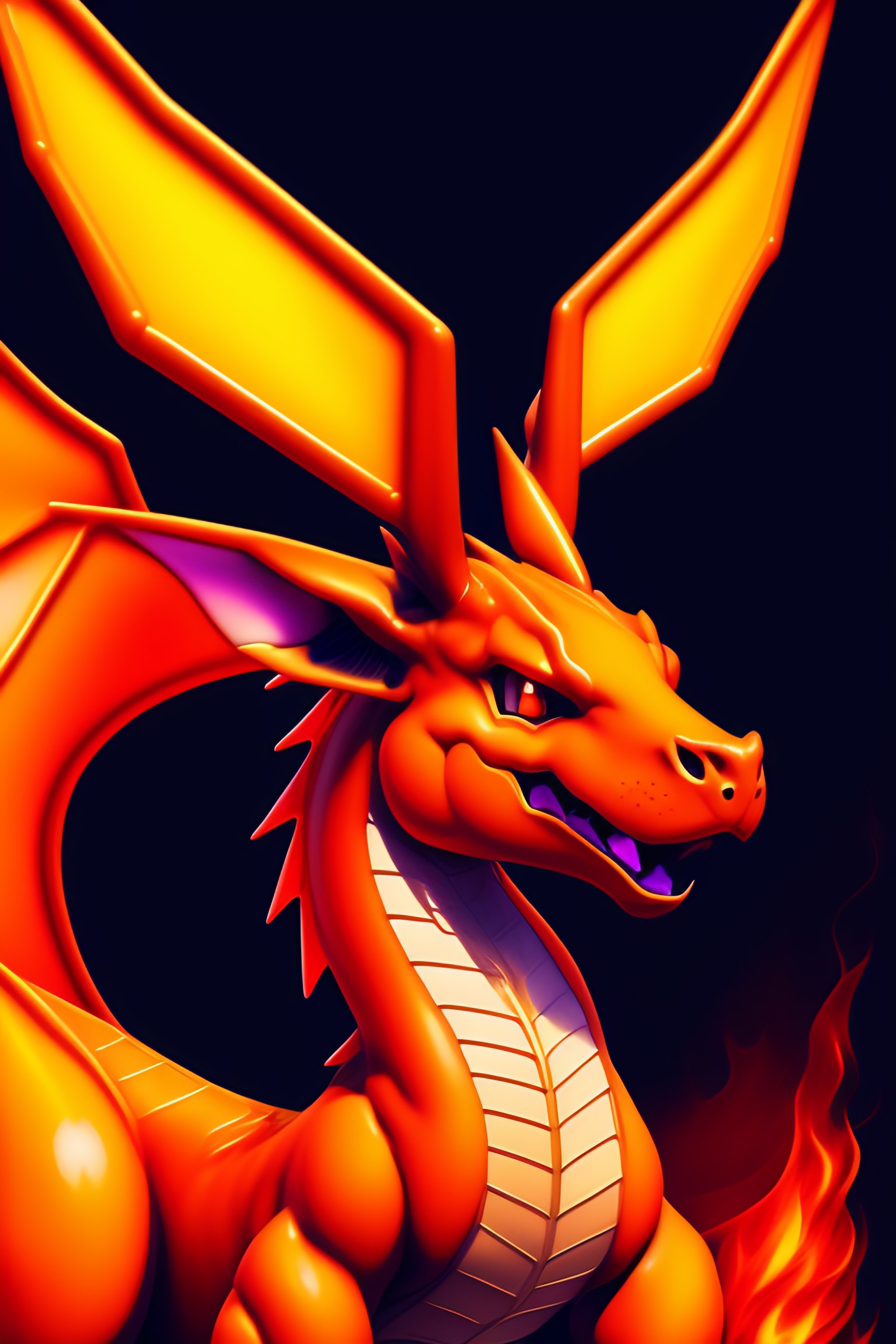Lexica - Create an AI-generated piece of art featuring Charizard, the ...