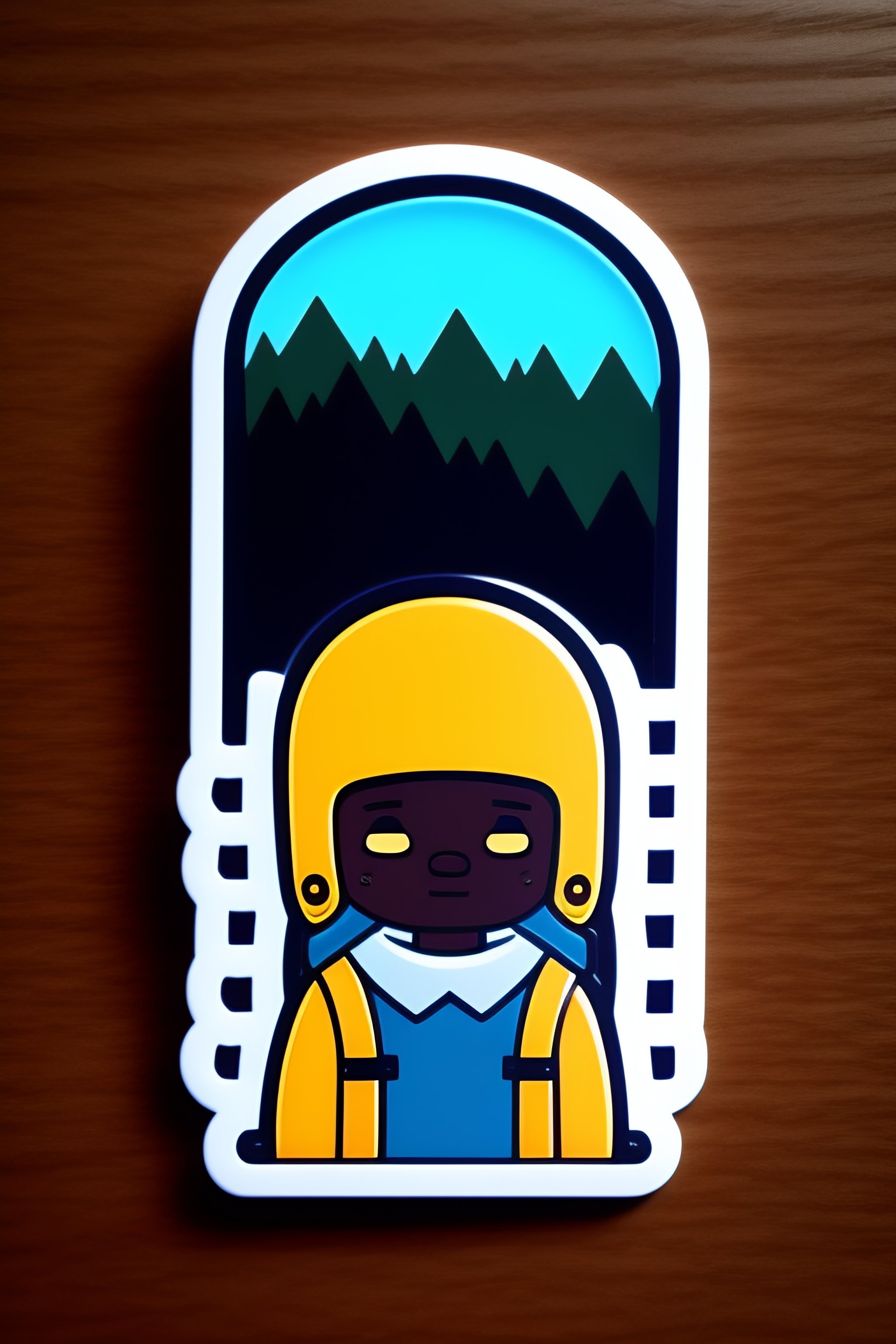 Lexica - Adventure time finn, sticker illustration