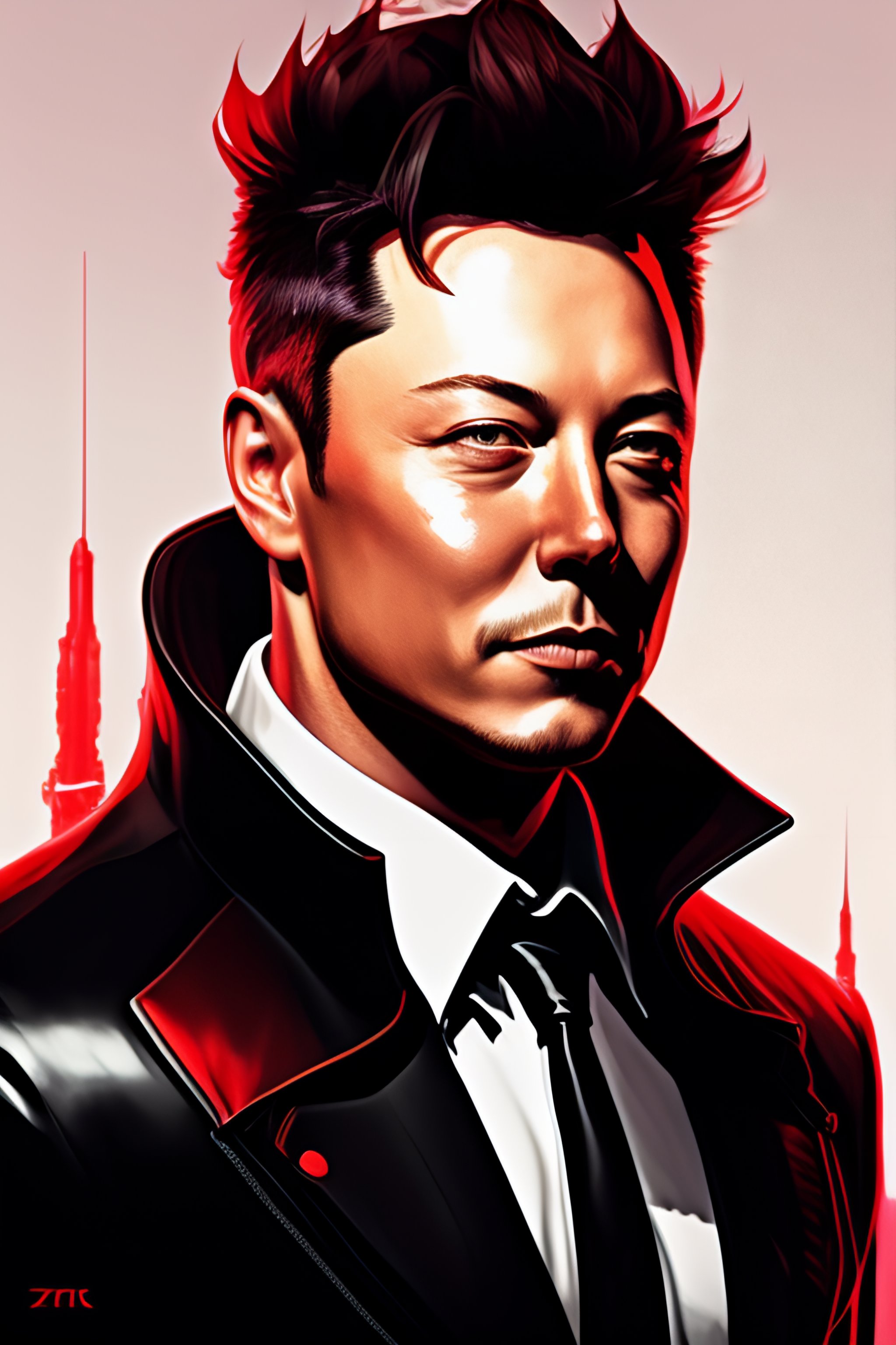 Lexica - Highly detailed portrait of elon musk, by Dustin Nguyen ...