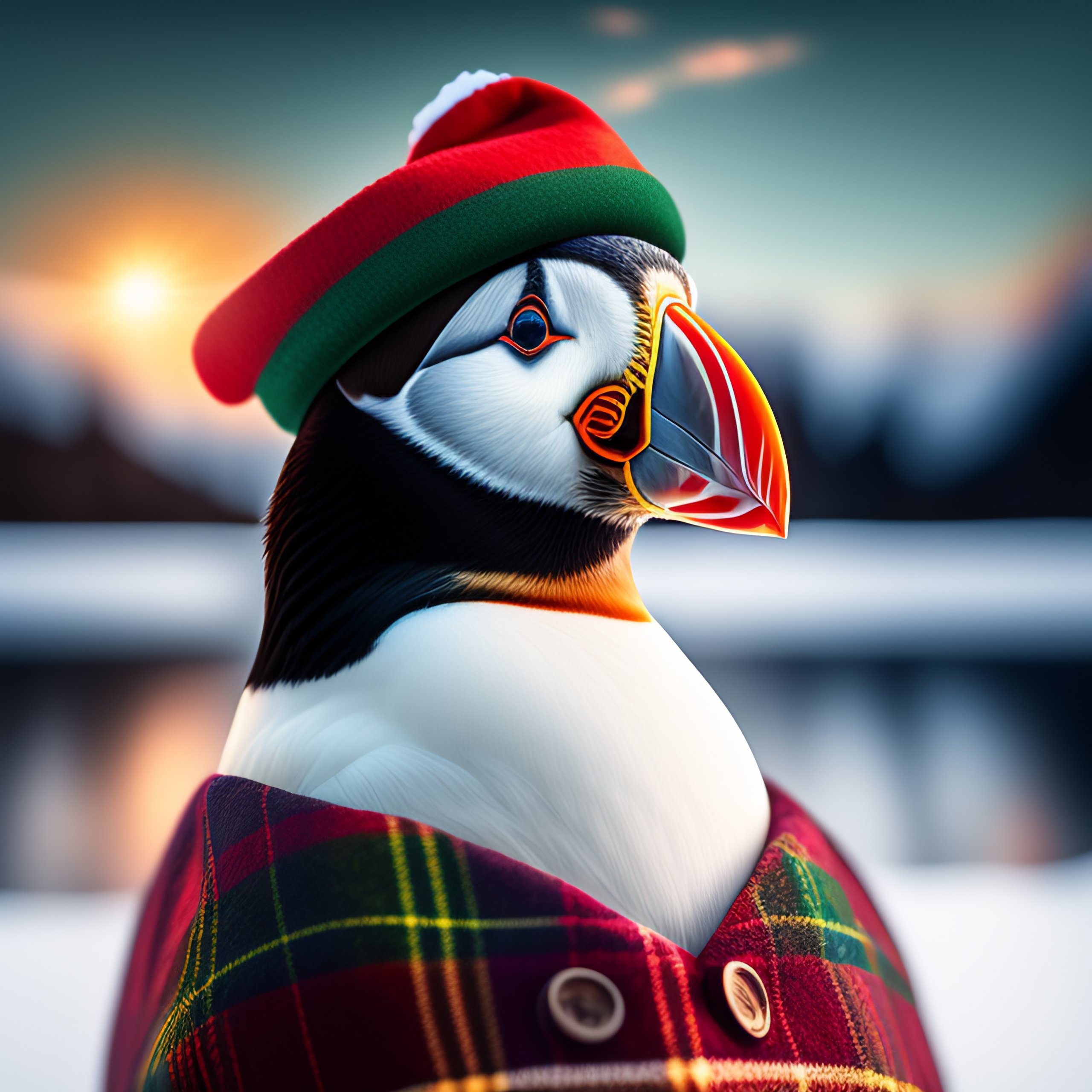 Lexica - Beautiful and bright advertising, photography of a puffin in ...