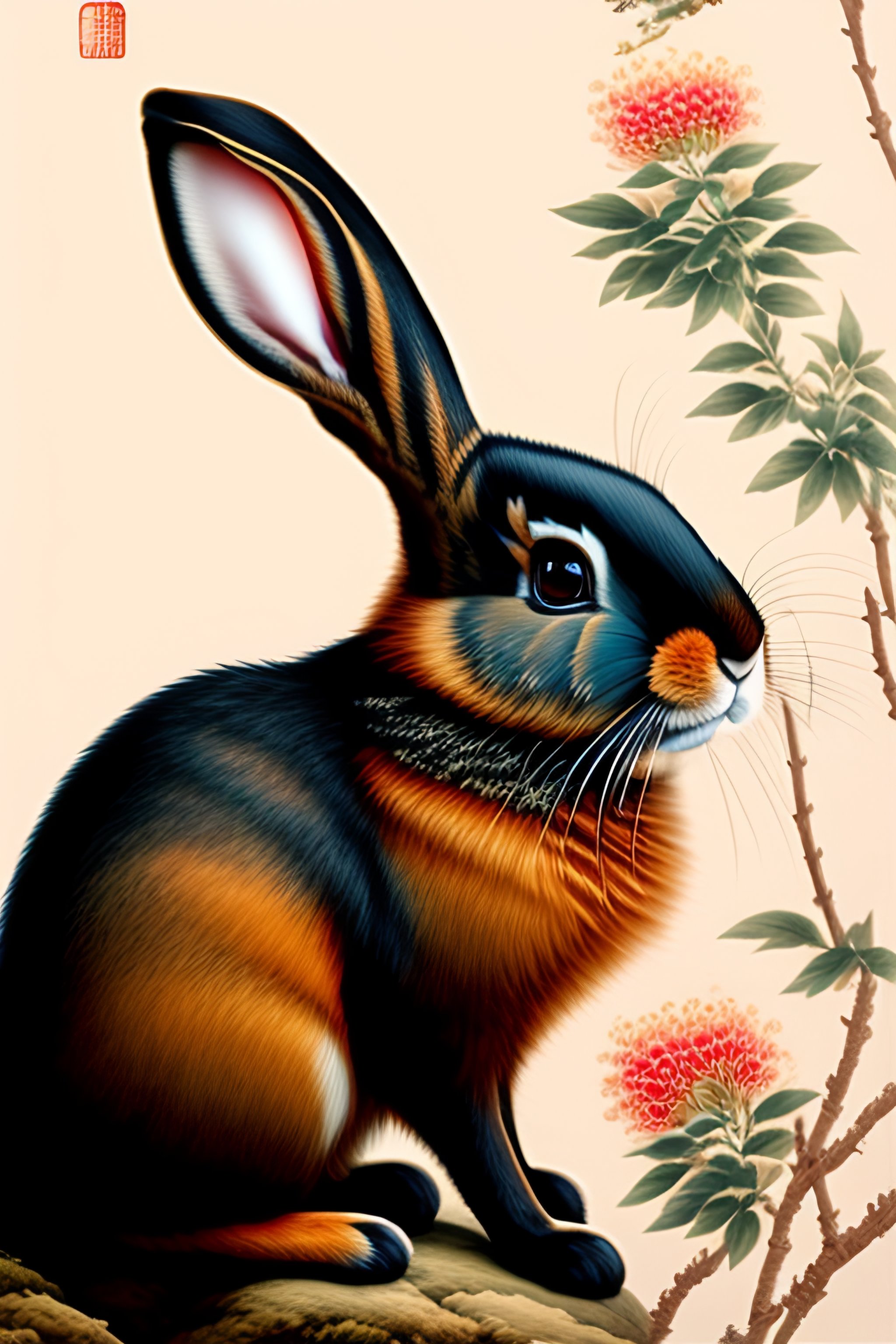 Lexica - Wu Xing Chinese Painting Rabbit