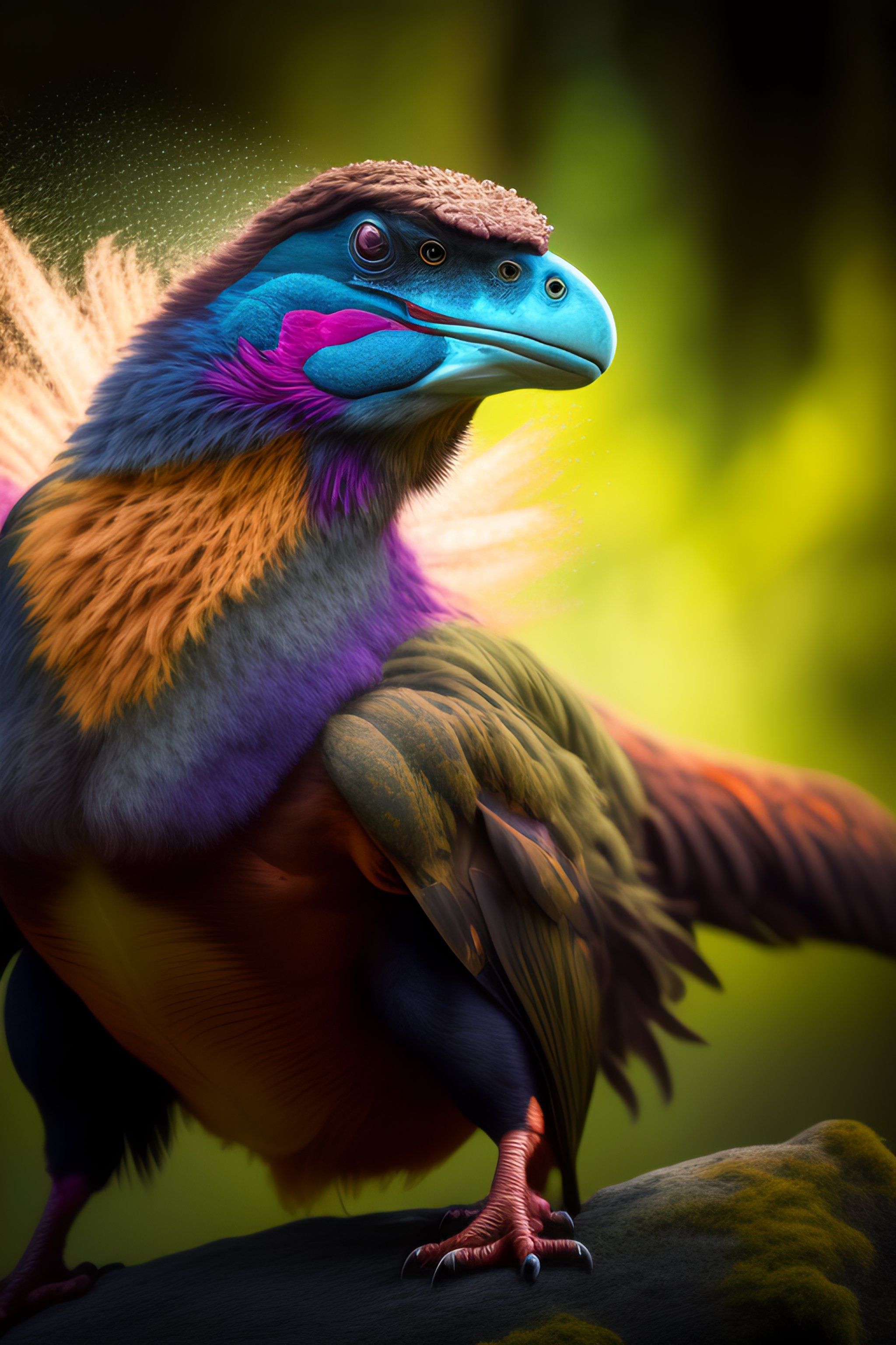 Lexica - Feathered trex flapping it's wings