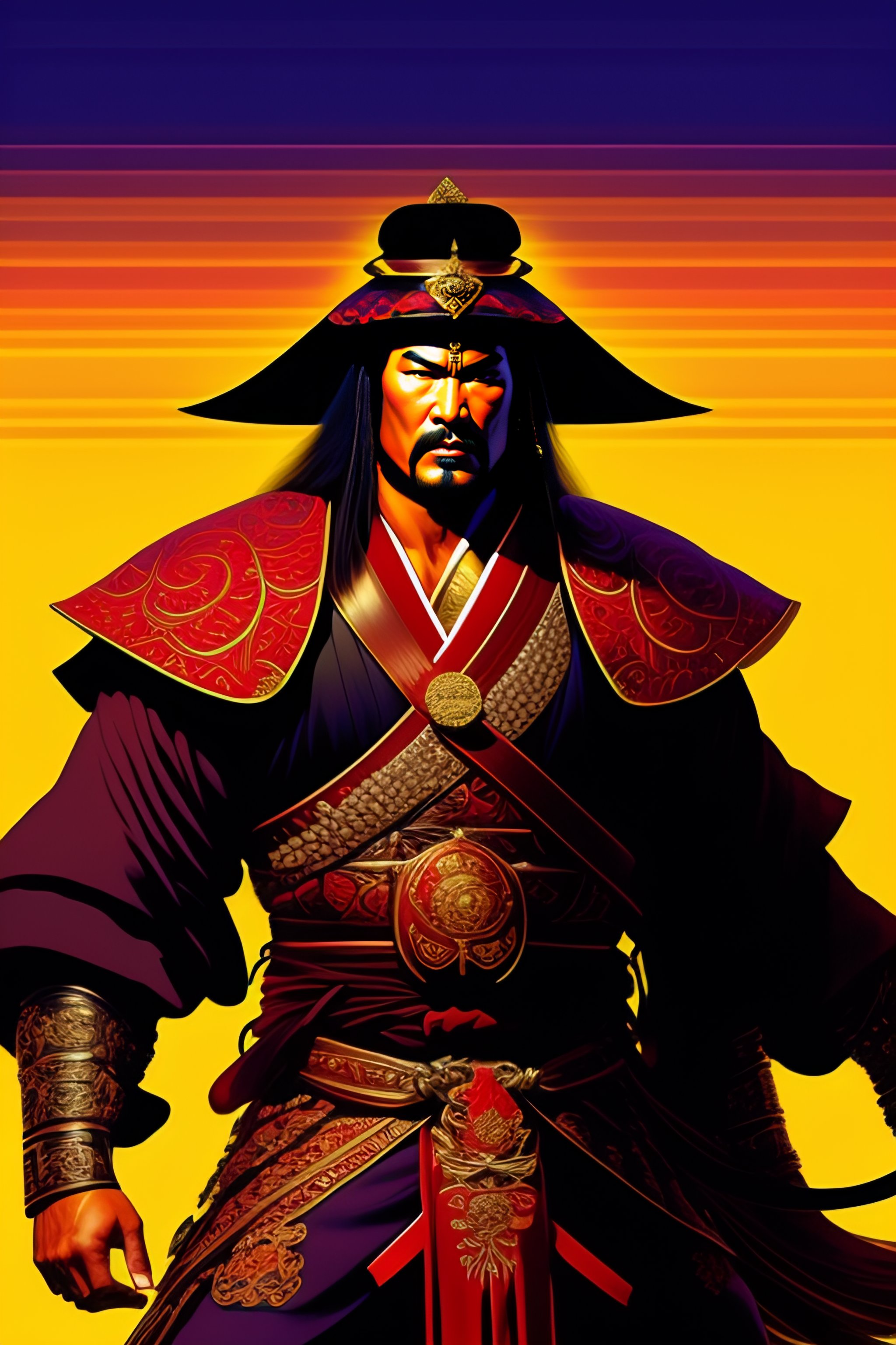 Lexica - Poster of steven seagal as a samurai, by yoichi hatakenaka ...