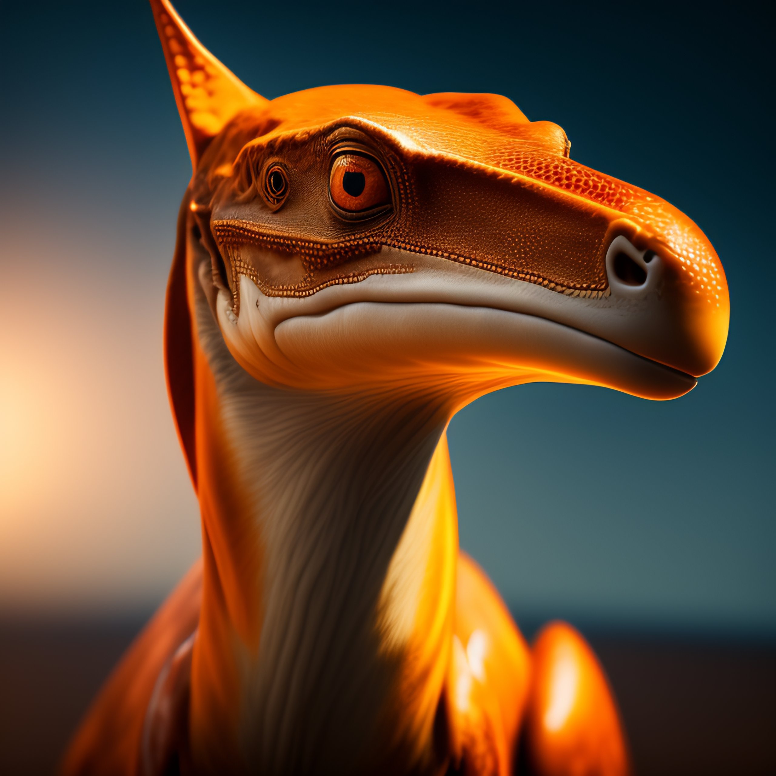 Lexica - Earth coloured pterodactyl with hearing aid, funny, cute, full ...