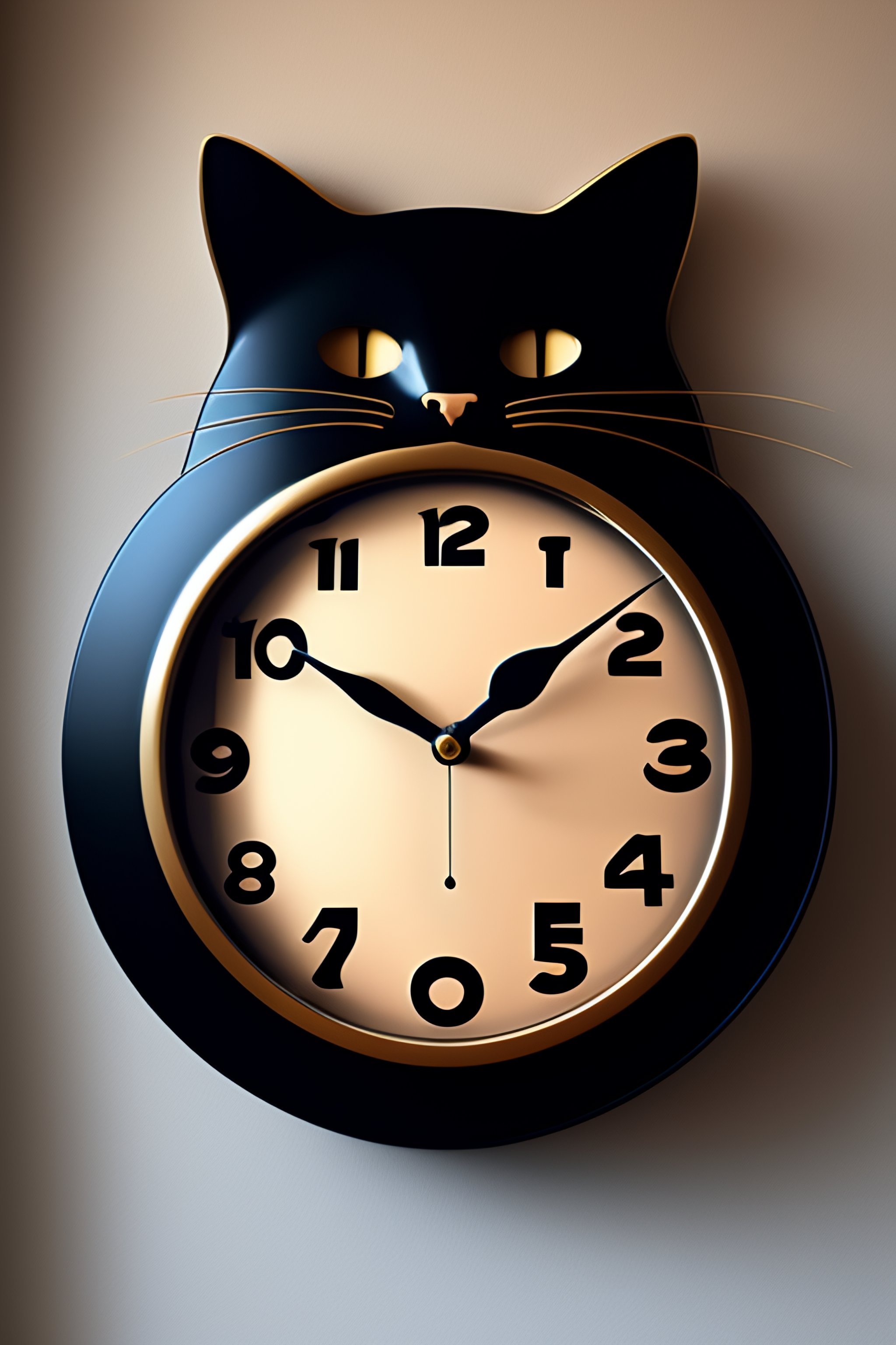 Lexica - Clock with cat face