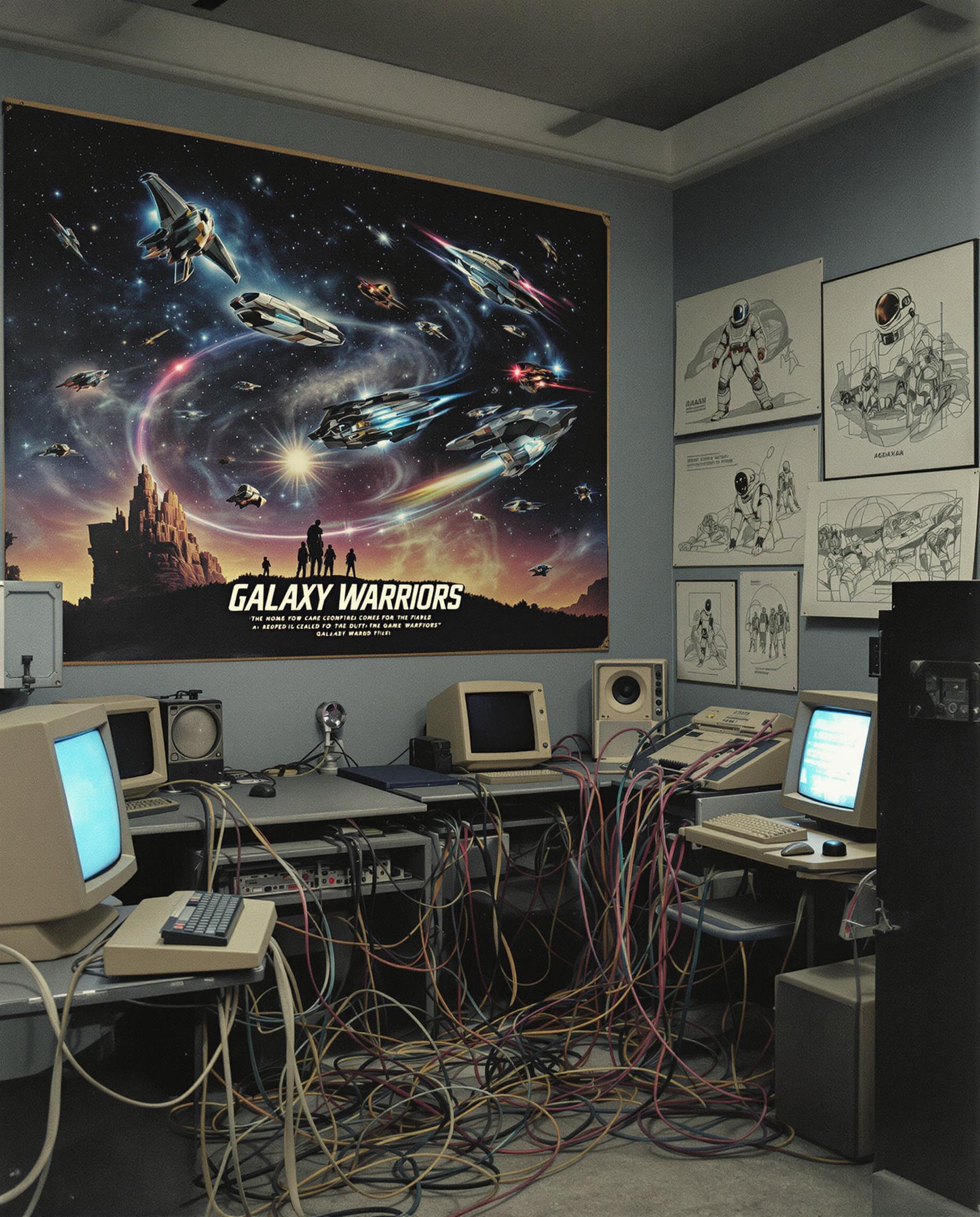 Lexica - A vintage photograph of an old computer room with retro tech ...