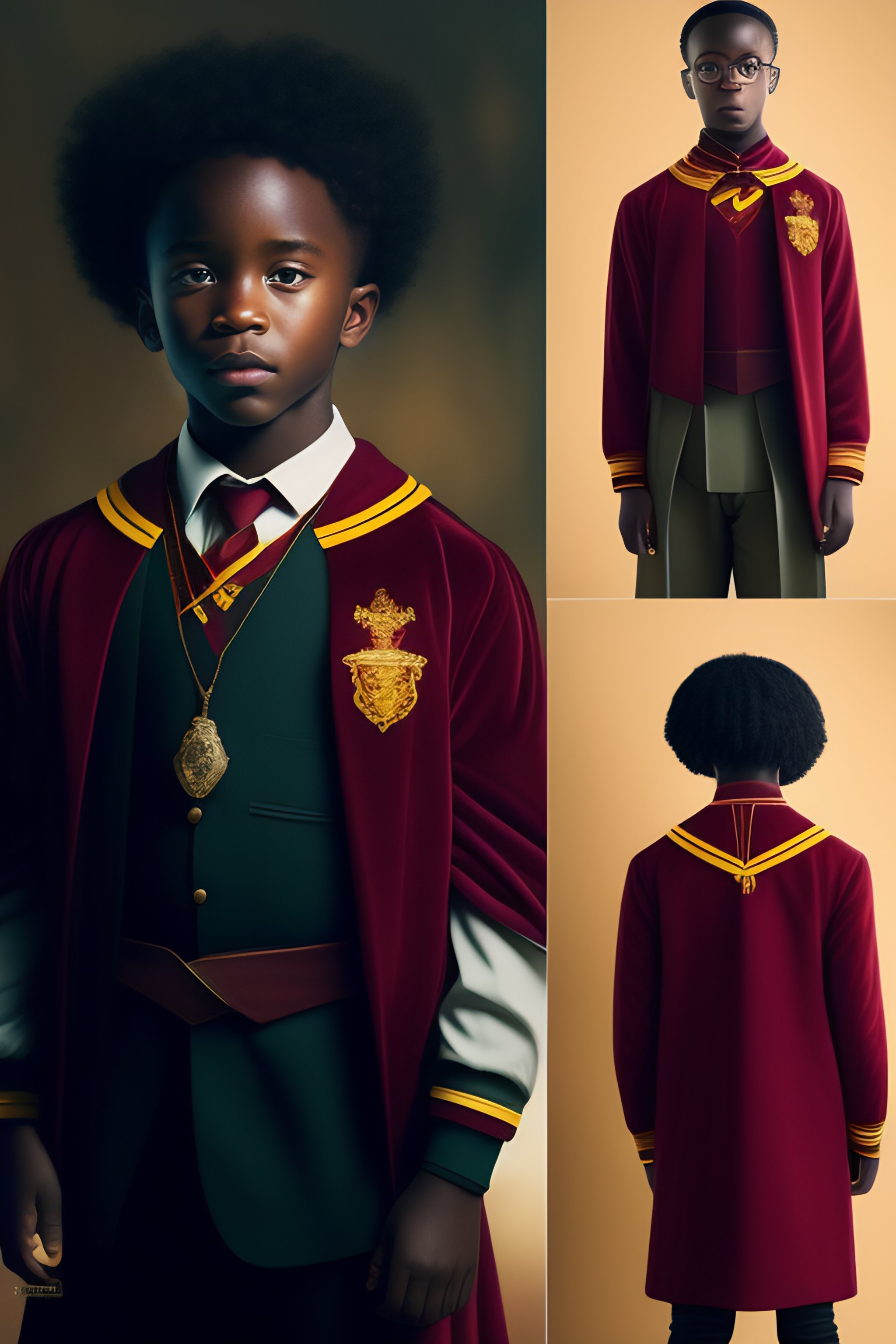 Lexica - Full shot young african harry potter, gryffindor quidditch ...