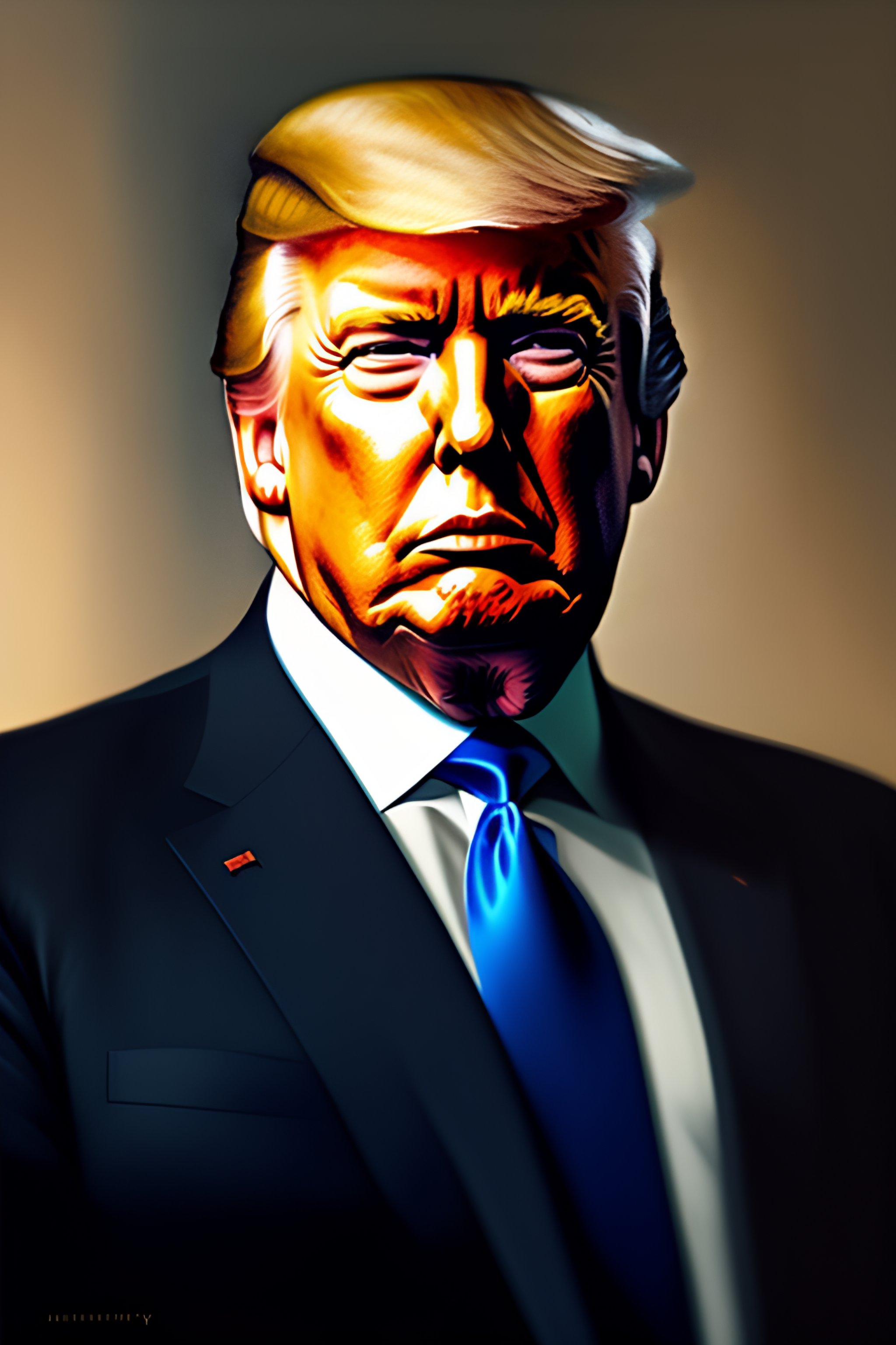 Lexica - Full shot body photo of Trump, professional majestic oil ...