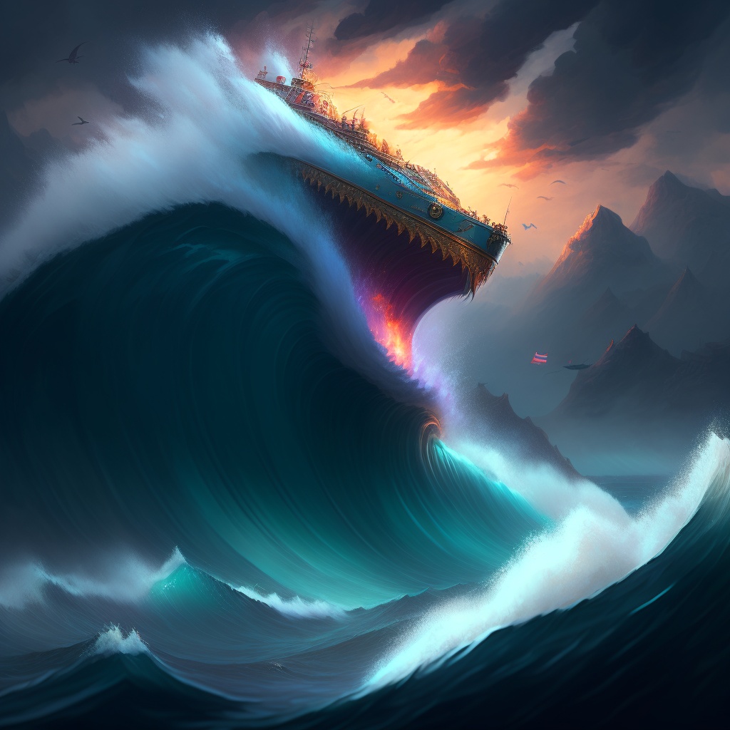 Lexica - Photo of 8k ultra realistic leviathan, sea monster, fighting ...