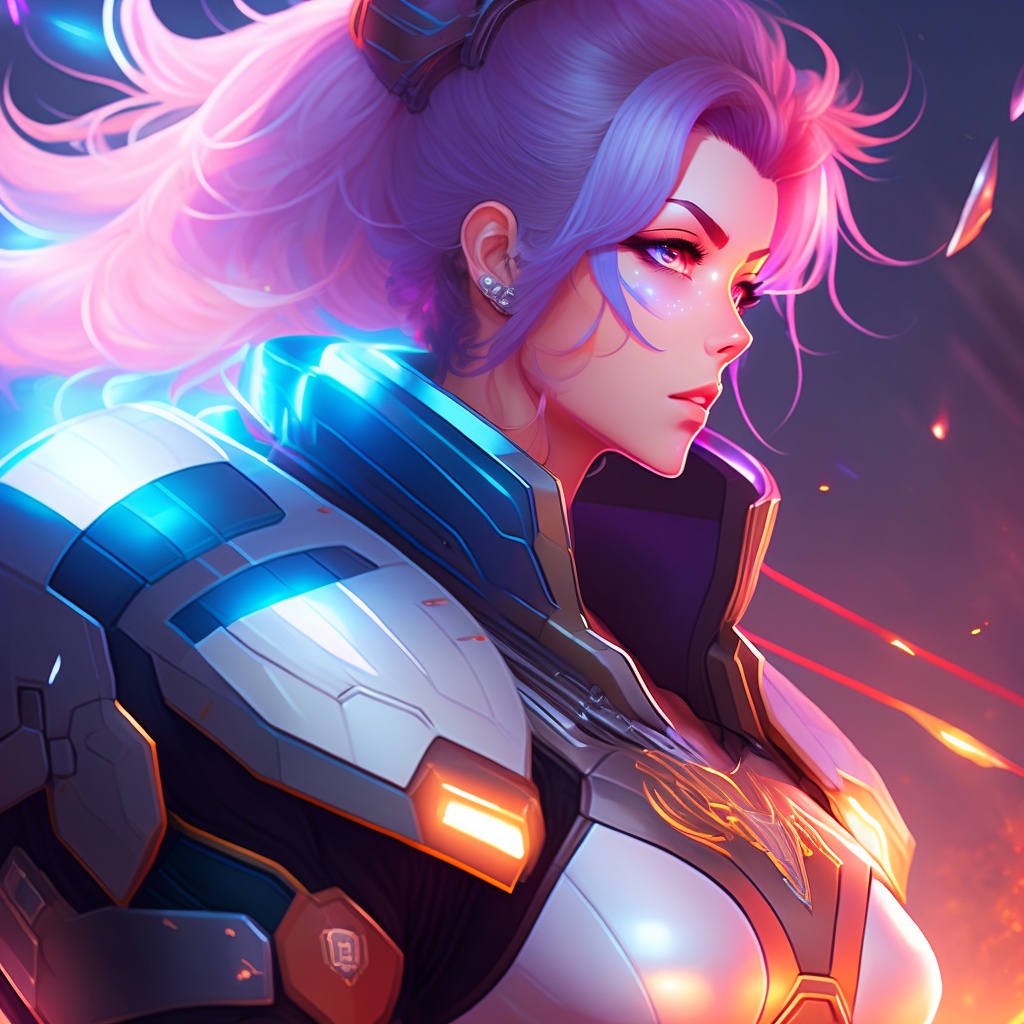 Lexica - Cyborg line art, pixiv fanbox, 4k