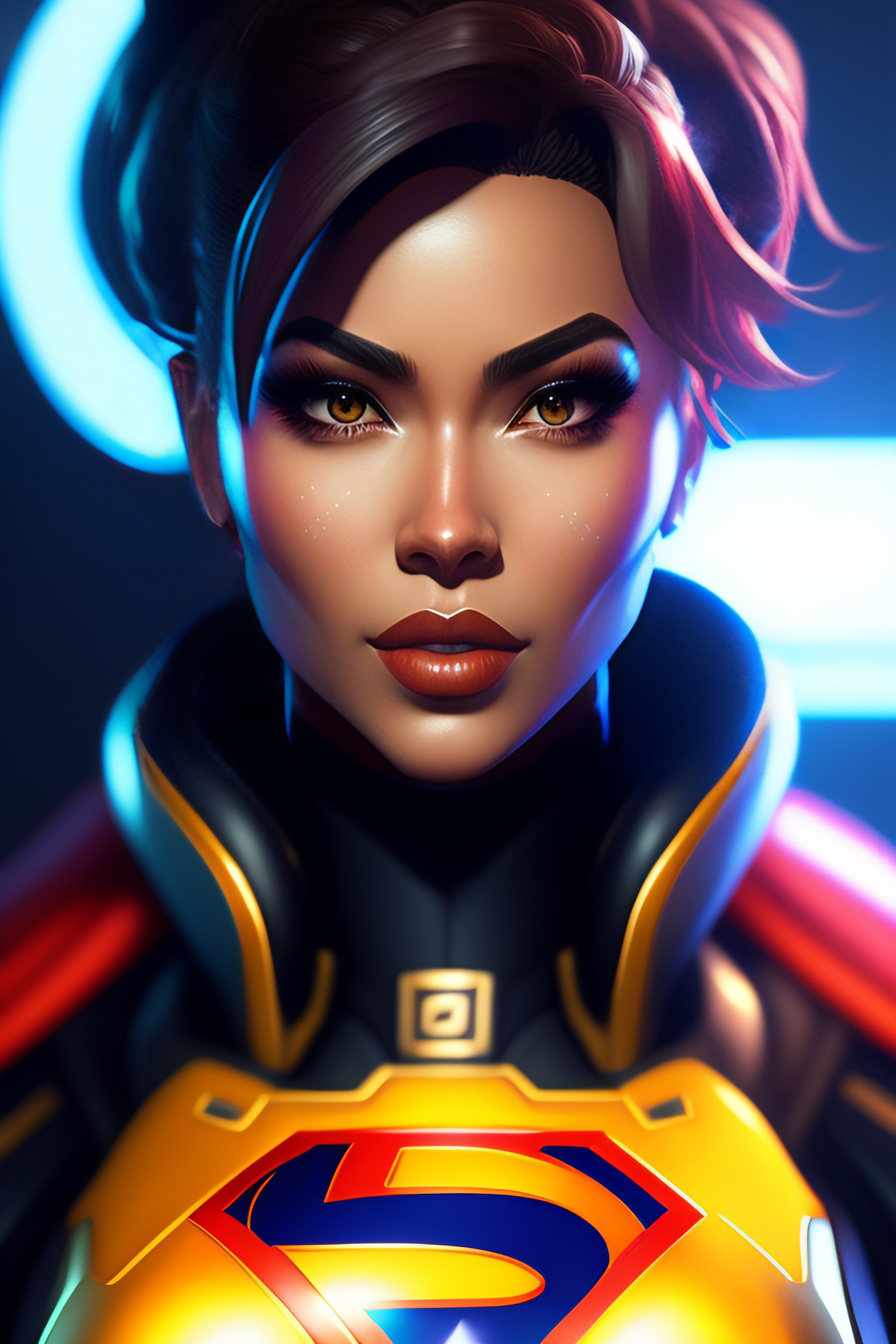 Lexica - DC Comics Super Shock hero as overwatch character, realistic ...