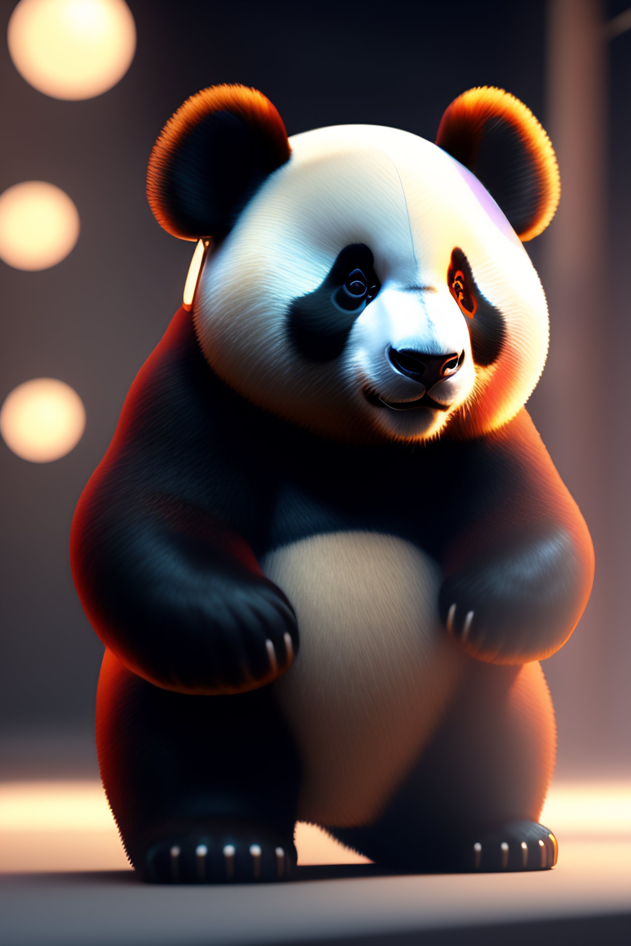 Lexica - Panda wearing dj headphones, cinematic, fantasy, sharp focus ...