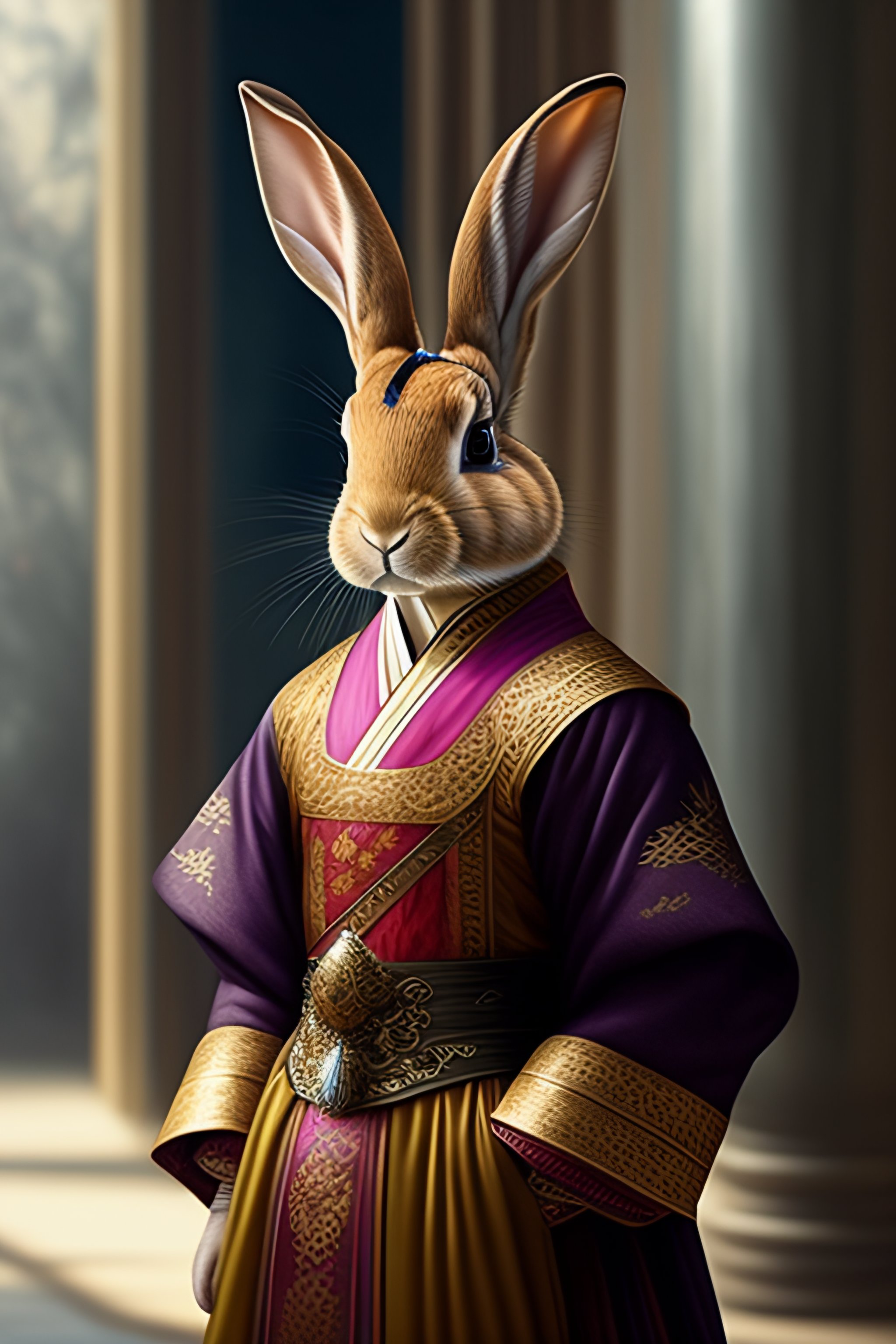 Lexica - Rabbit wearing Han bok