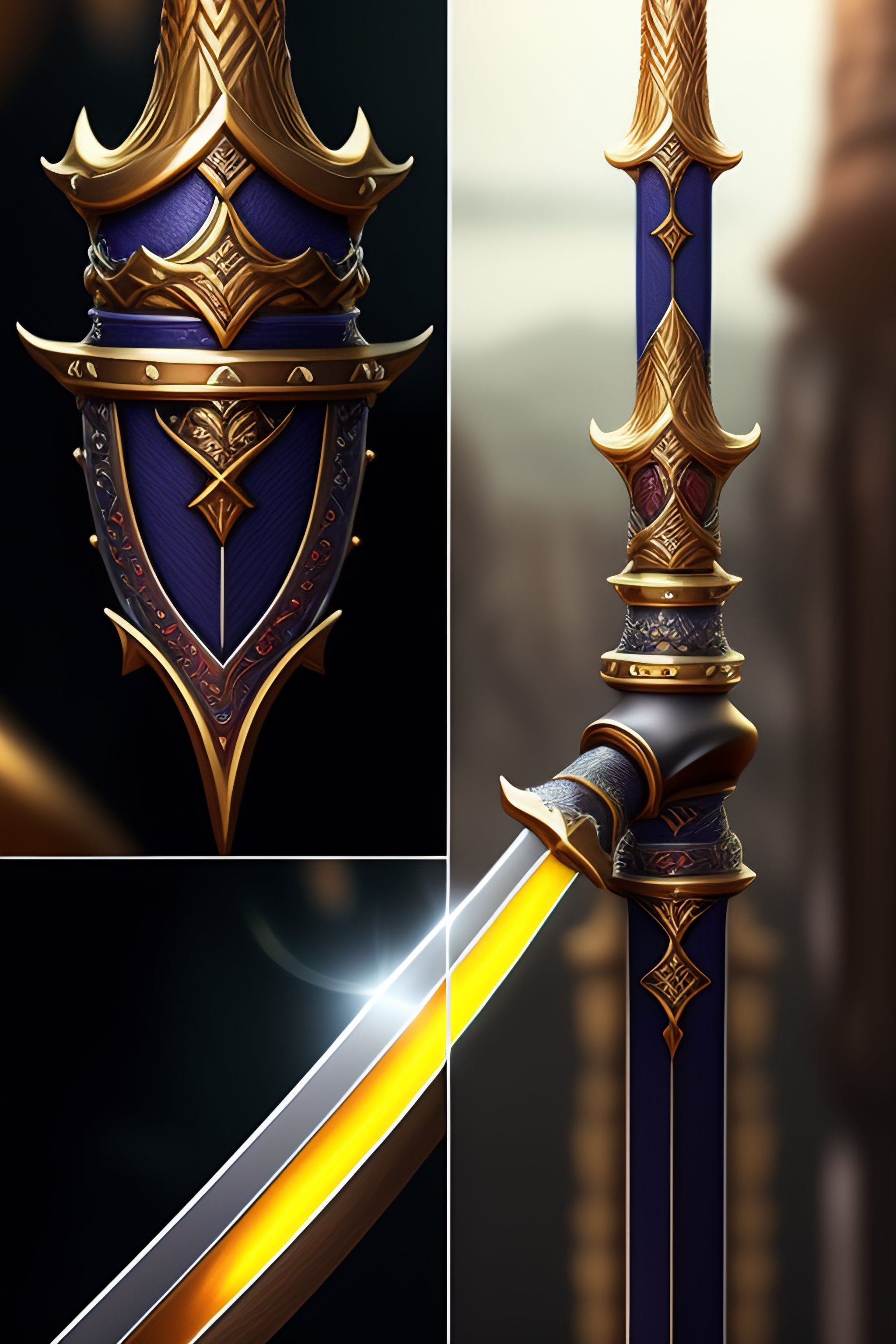 Lexica - Badass fantasy sword, photorealistic