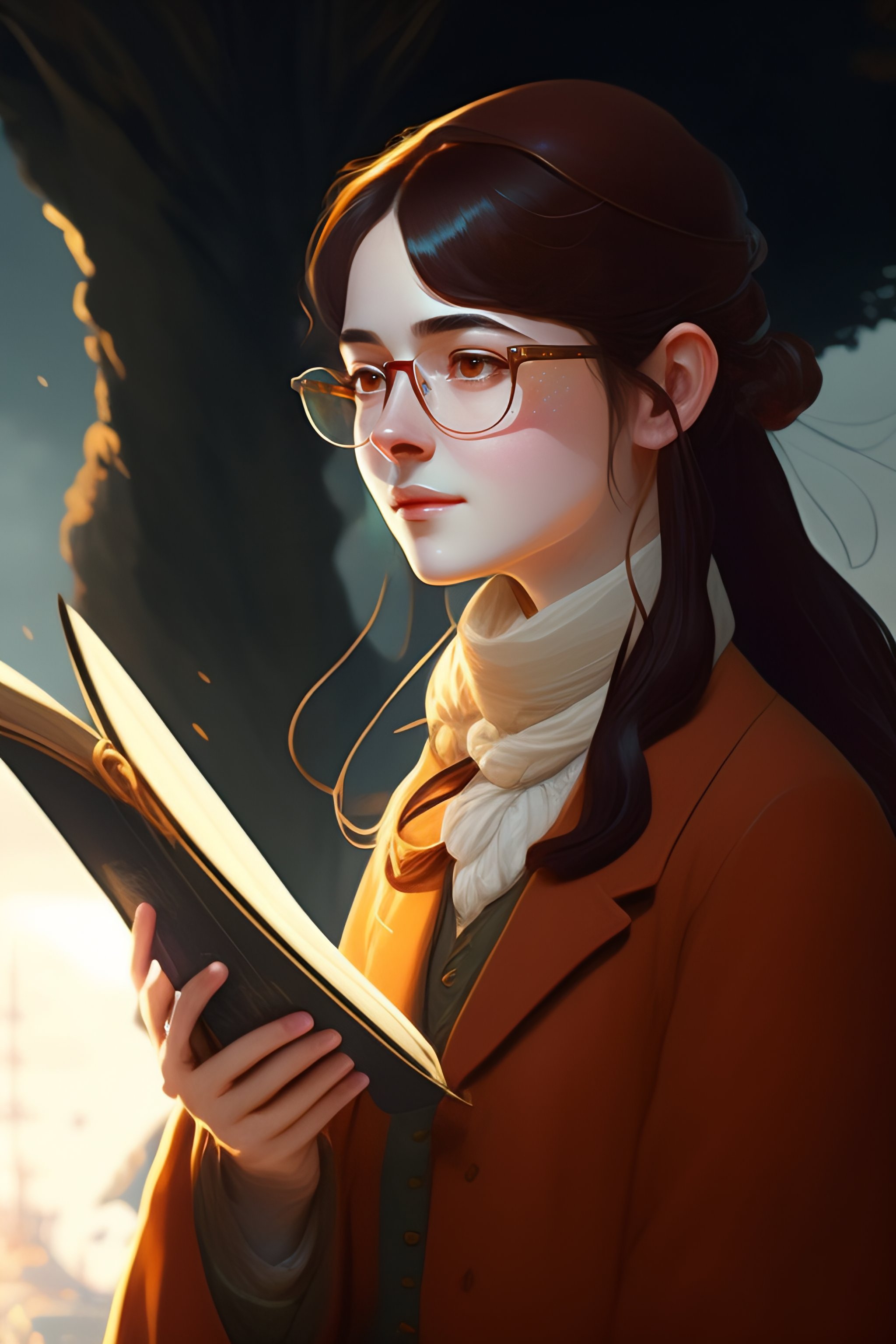 Lexica - (((((freckles))))) wearing spectacles Victorian reporter ...