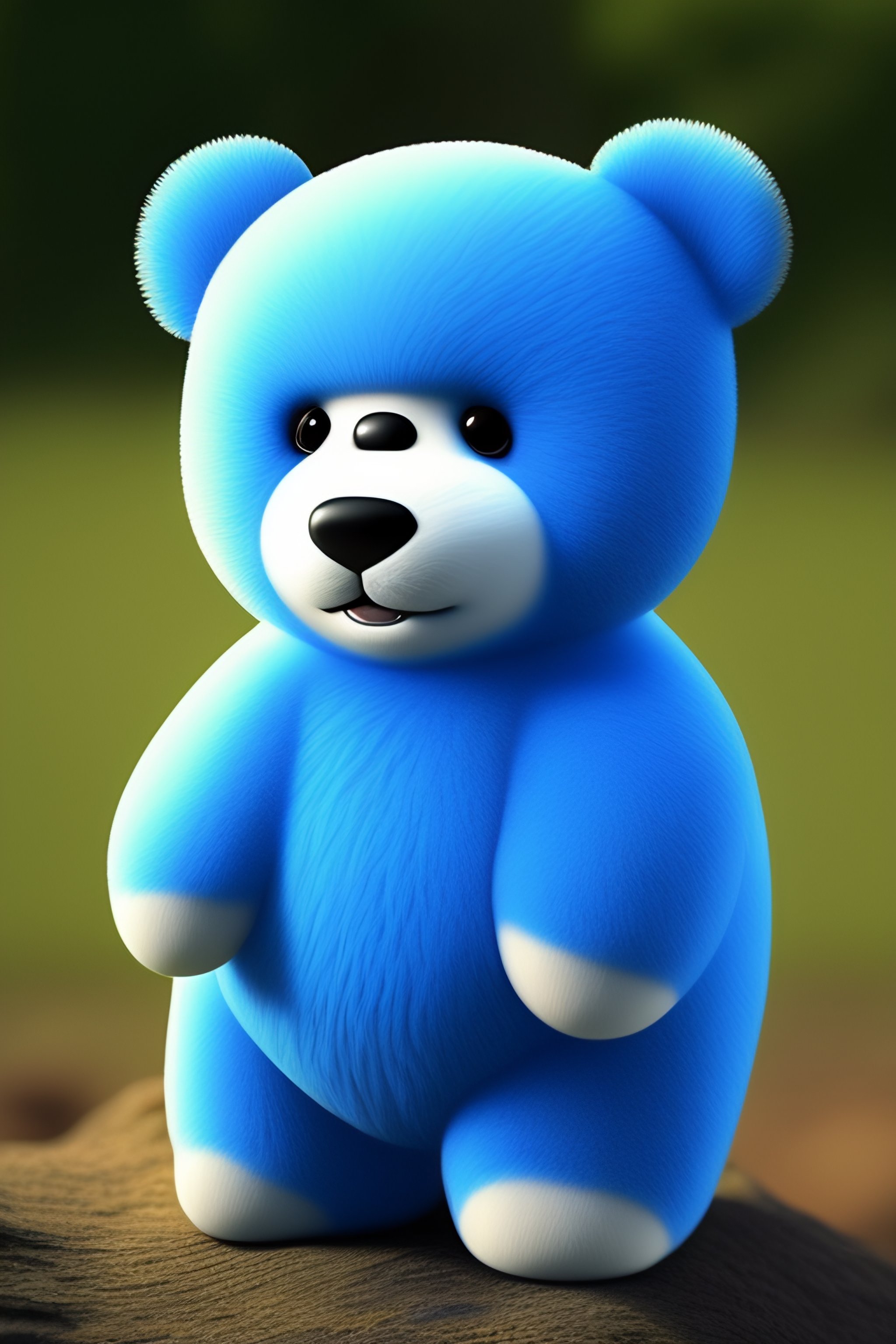 Cute Blue Teddy Bear Wallpaper