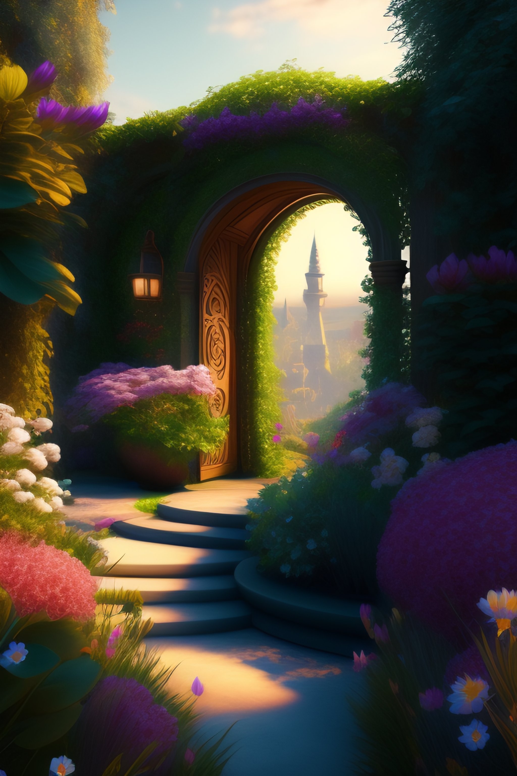 Lexica - Magic secret garden, detailed, 8k, --ar 2:3