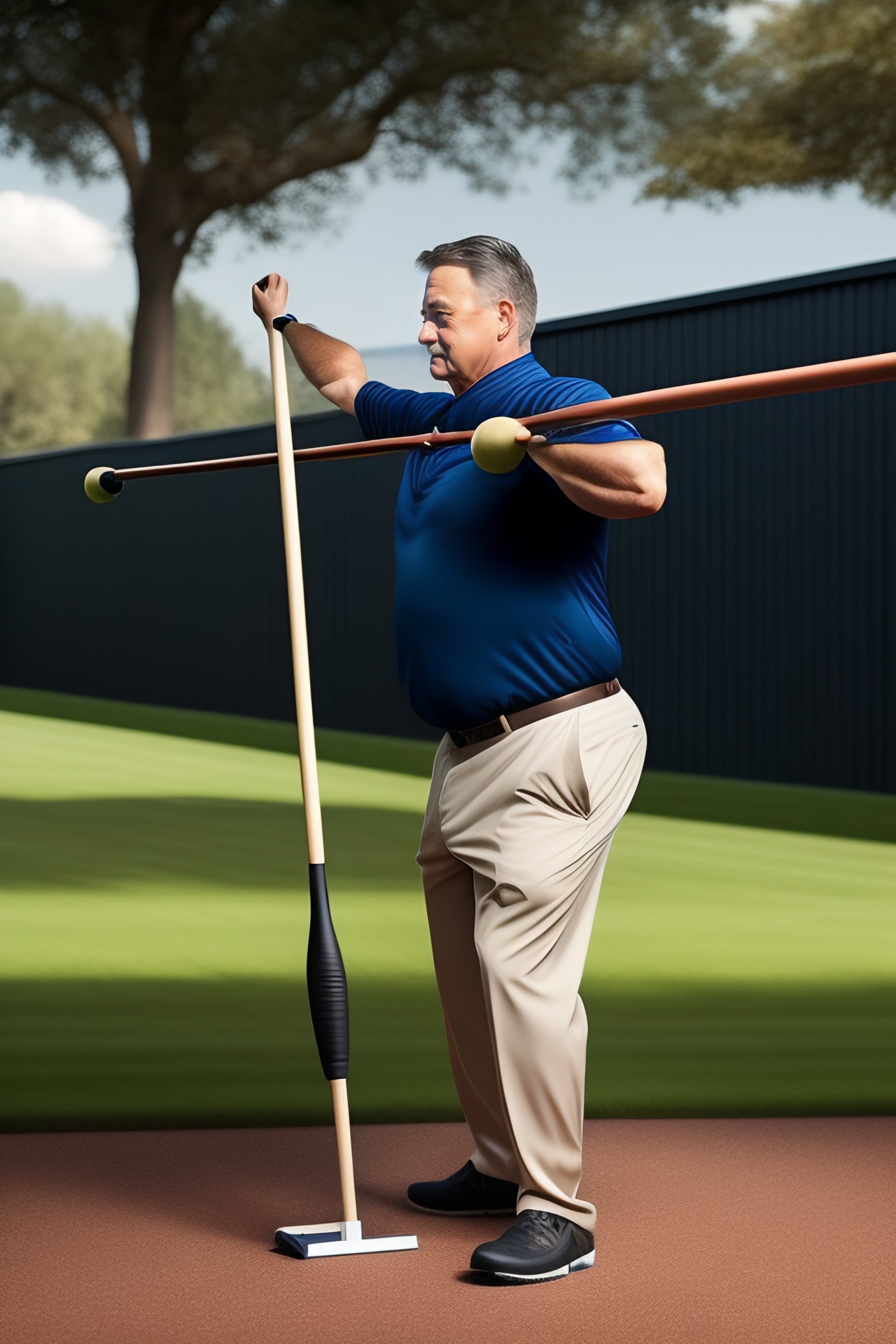 Lexica - Man doing Broomstick External Shoulder Rotation Exercise. Man ...