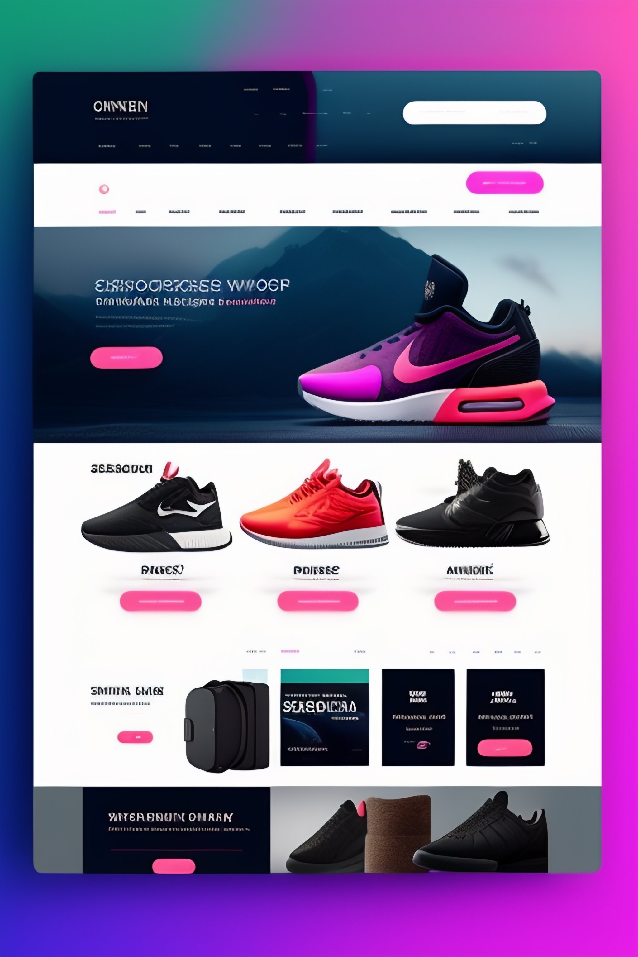 Lexica - Shoes ecommerce, website landing page designs, attractive ...